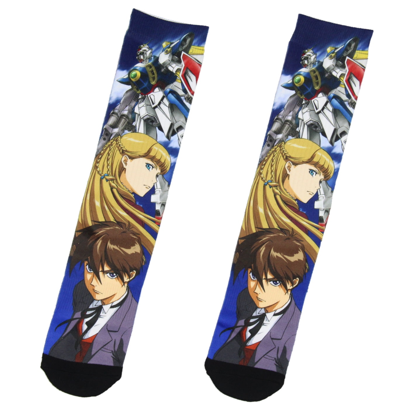 Gundam Socks Mobile Suit Gundam Wing Adult Men's Sublimated Crew Socks ...