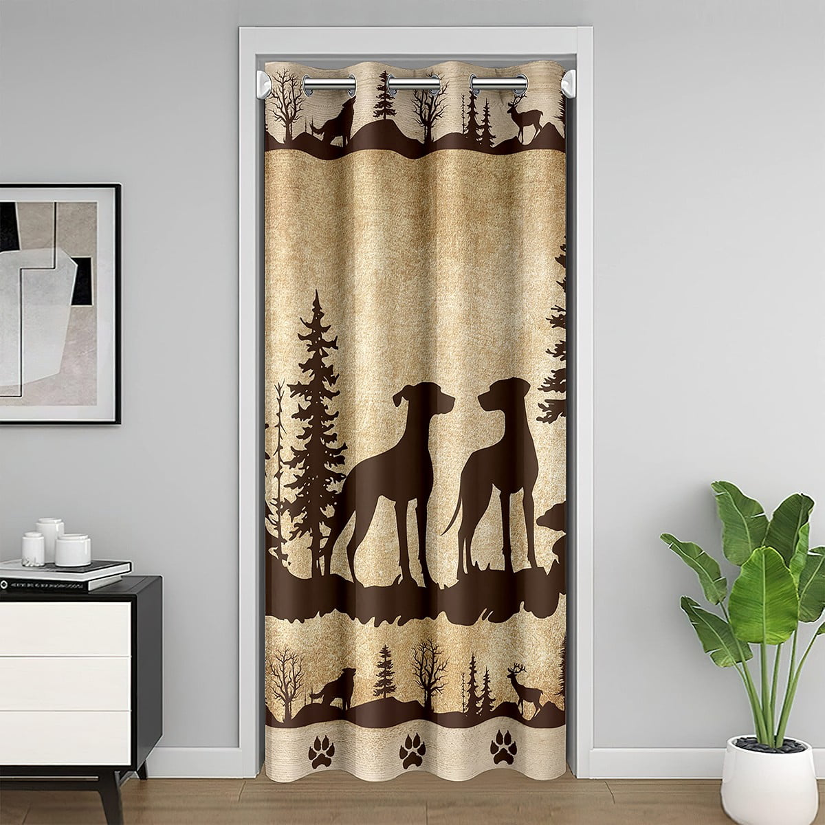 Gundog Door Curtains for Doorways Privacy 34"W X 80"L,Farmhouse Cabin ...