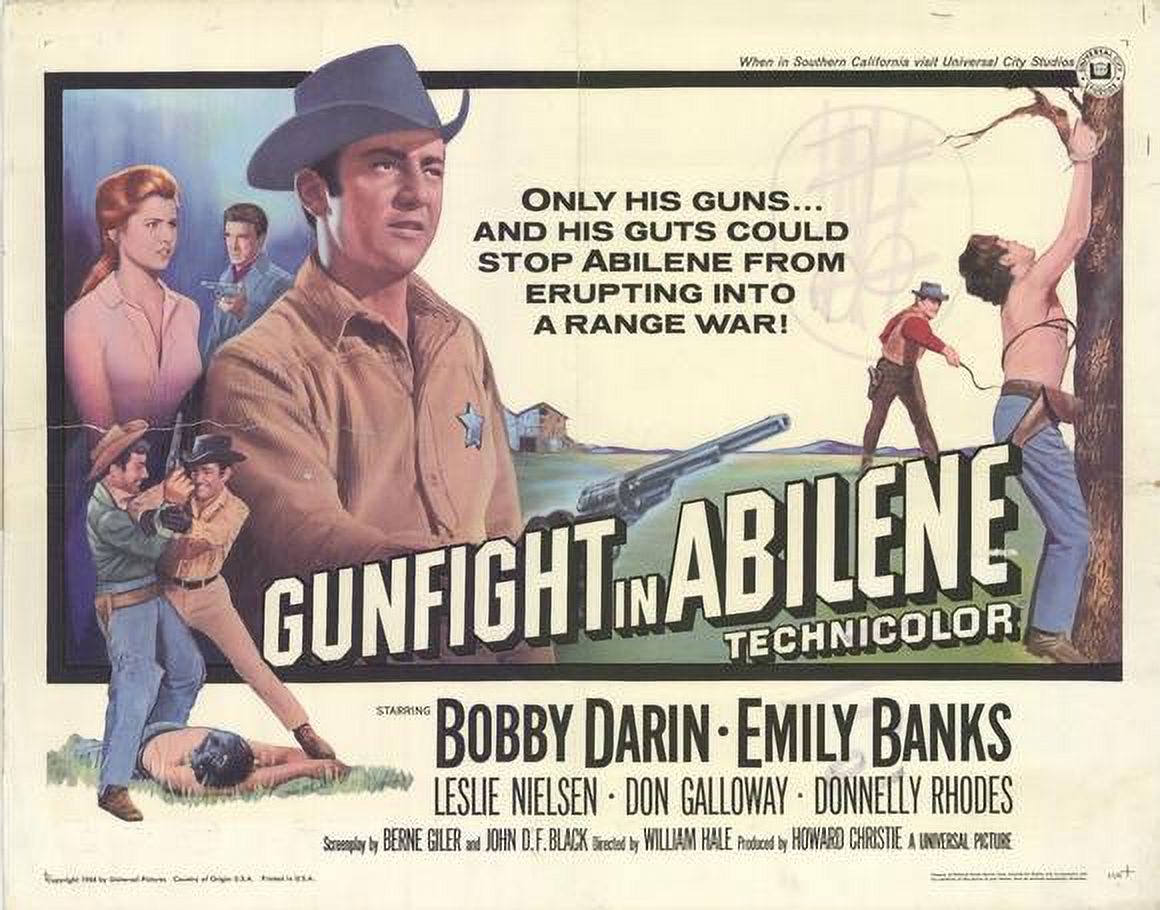 Gunfight in Abilene - movie POSTER (Half Sheet Style A) (22" x 28 ...