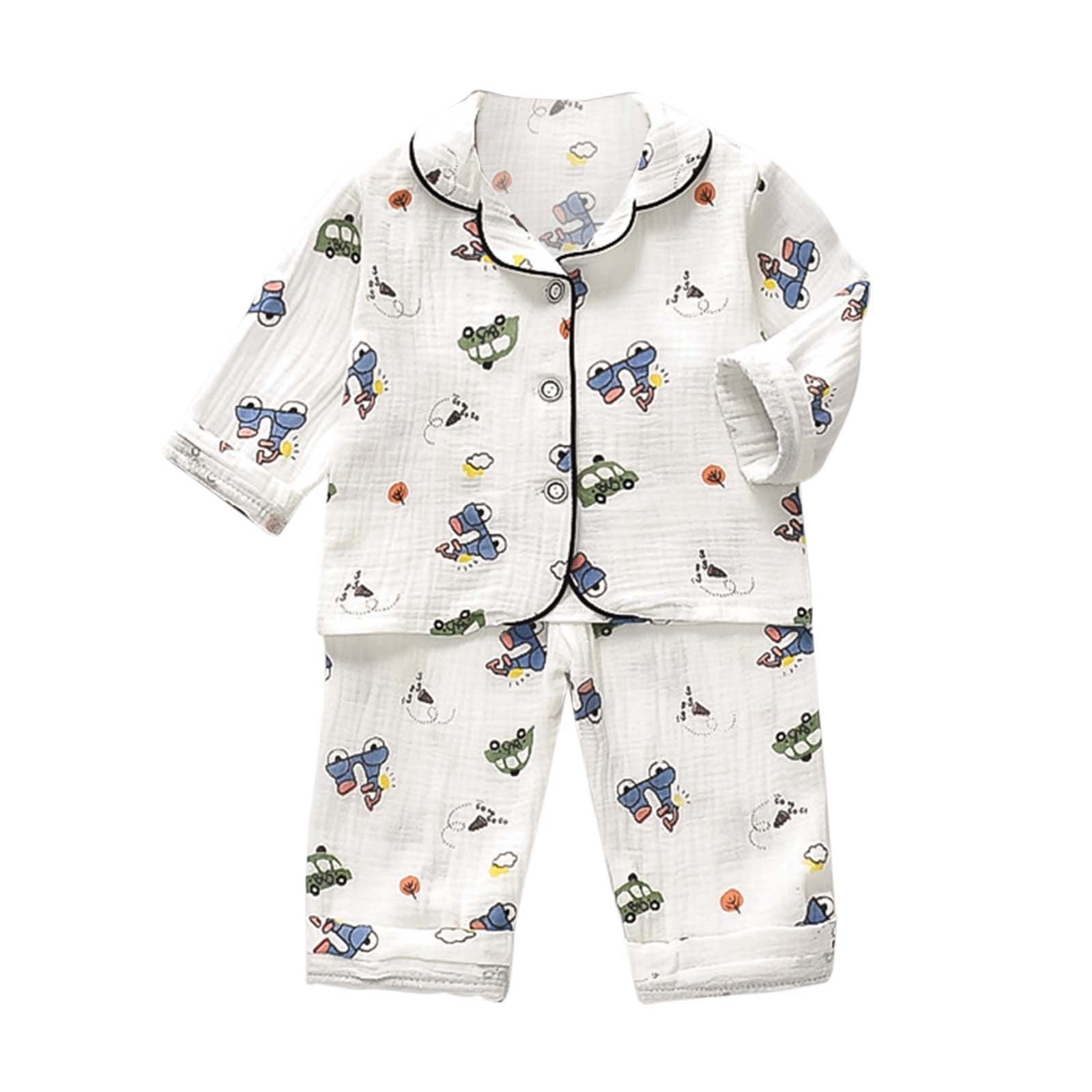 Gunia Baby Outfit Girl Baby Boys Dinosaur Animals Floral Button Down Shirt Tops + Long Pants ...