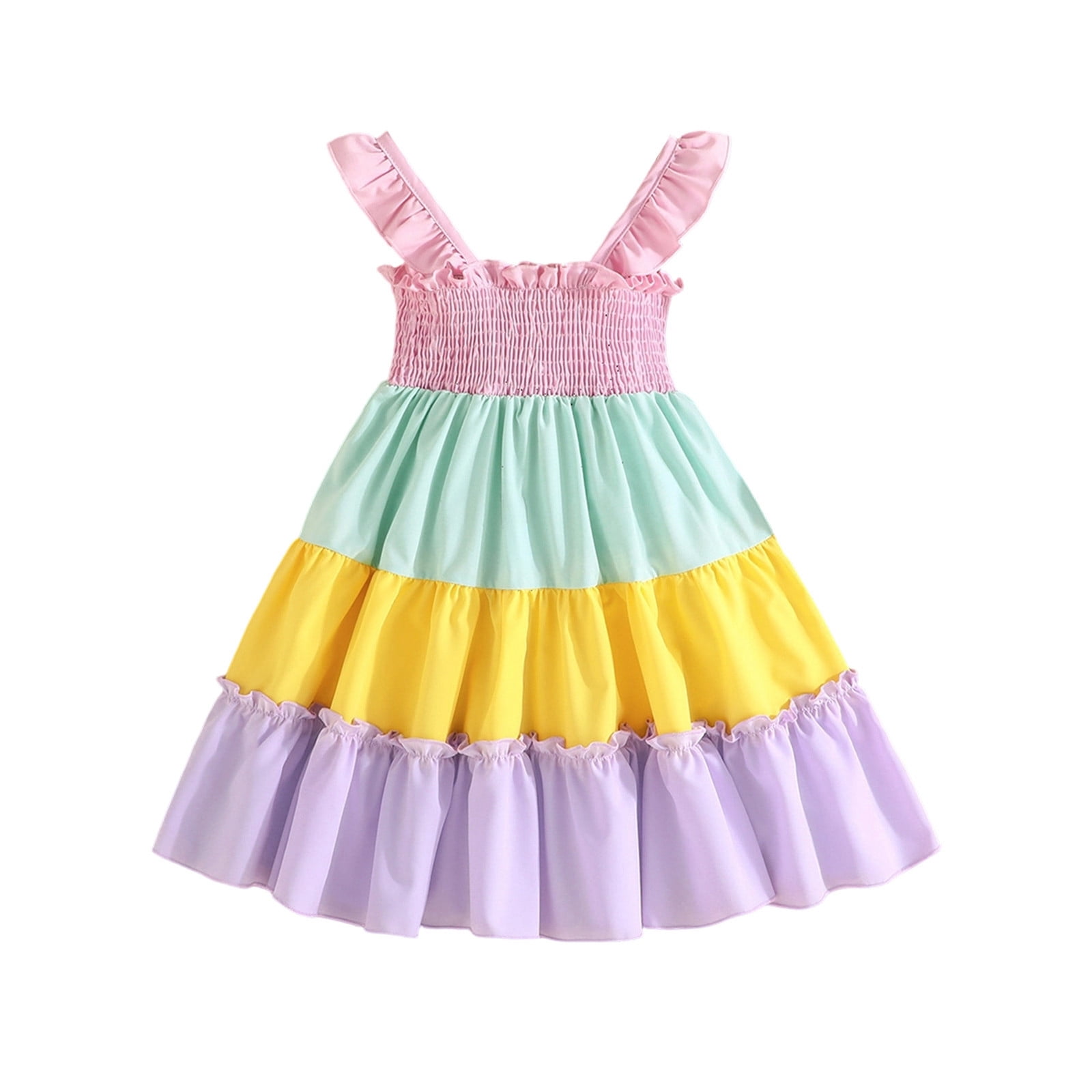 Gunia Birthday Dress For Girls 1-5 Year Old Four Color Striped Contrast ...