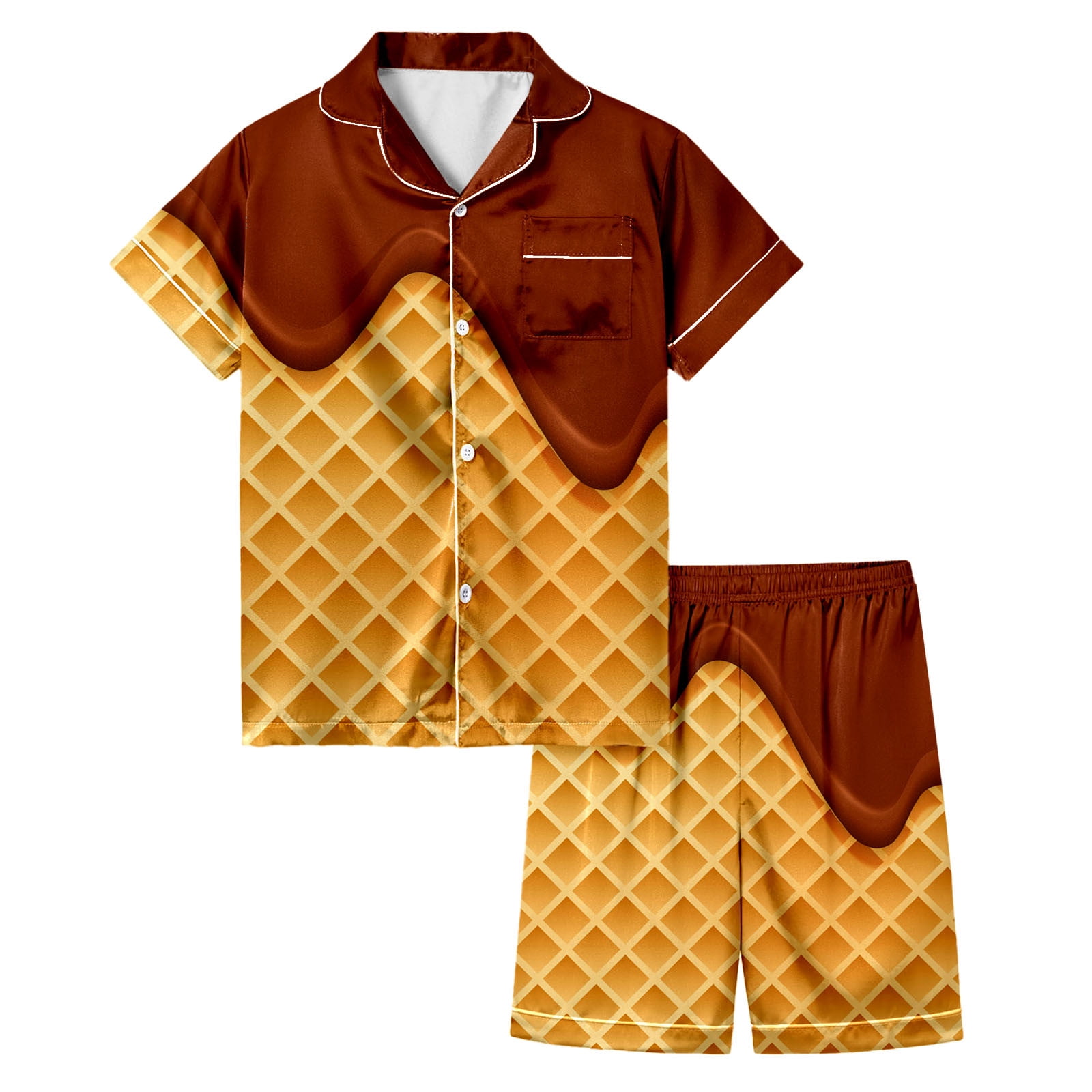 Gunia Birthday Girl Outfit,2-13 Years Elastic Waist Button Down Collar ...