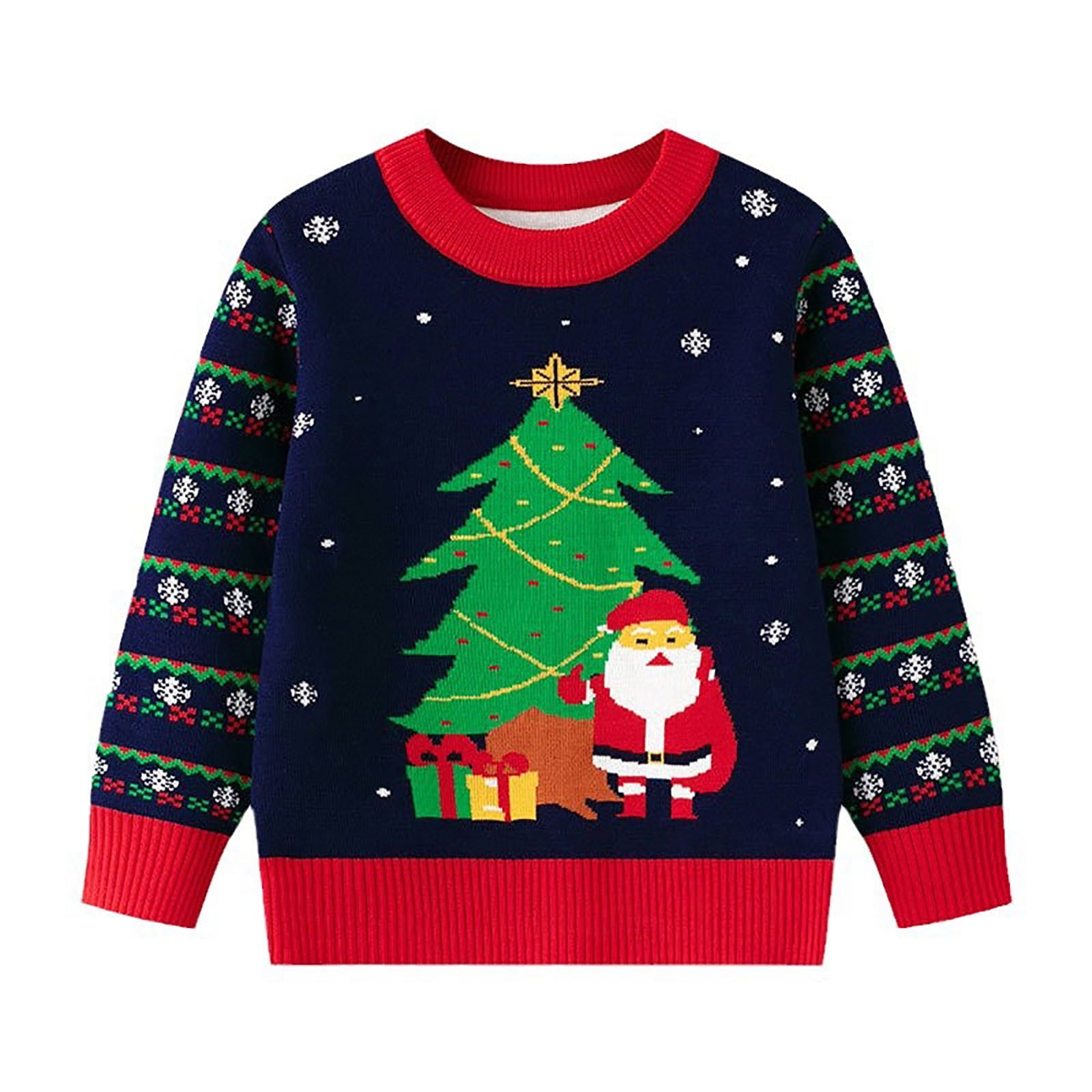 Gunia Boys Christmas Sweater Tops Xmas Knitted Pullover Long Sleeve ...