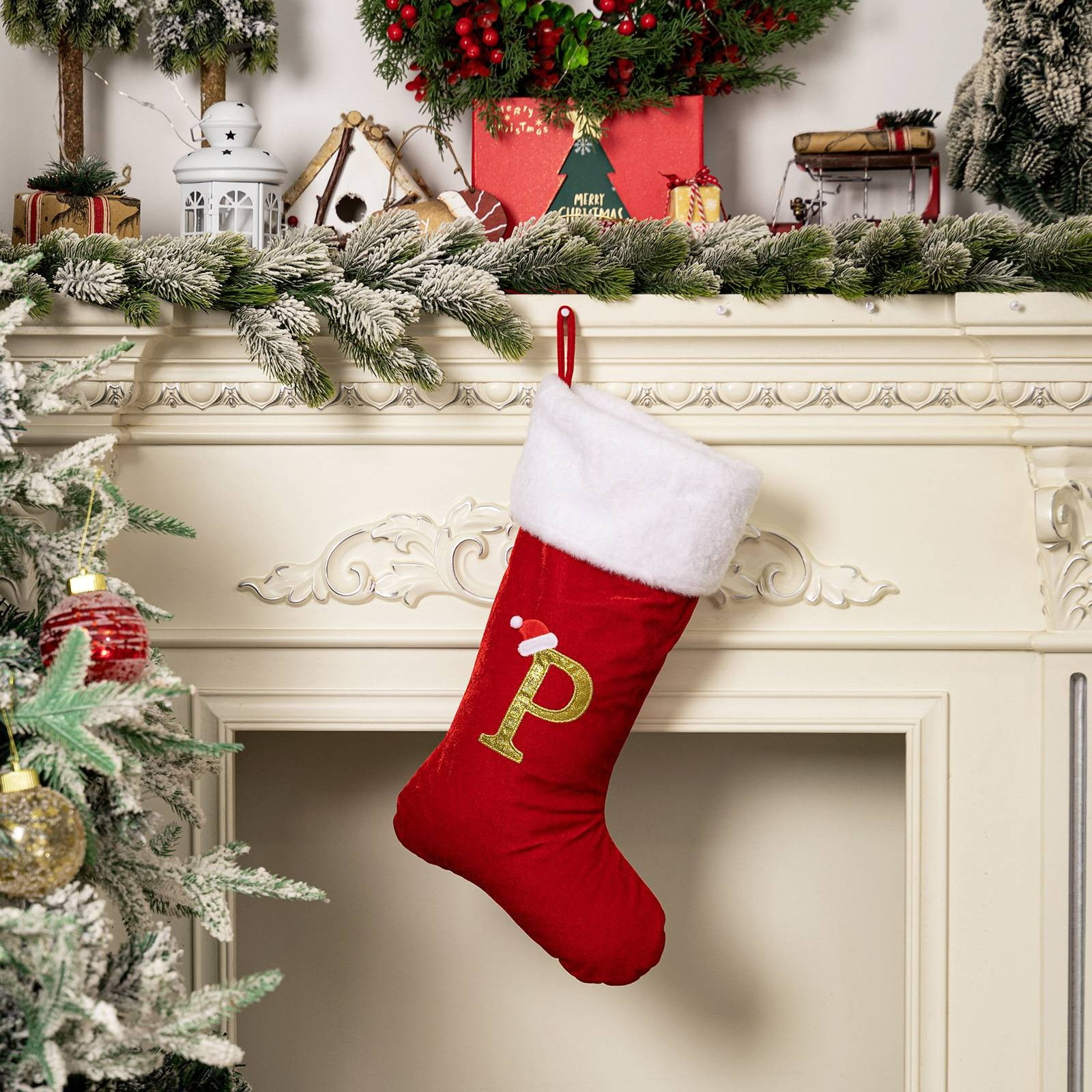 Gunia Decorations For Family Holiday Season Soft White Plush Cuff with ...