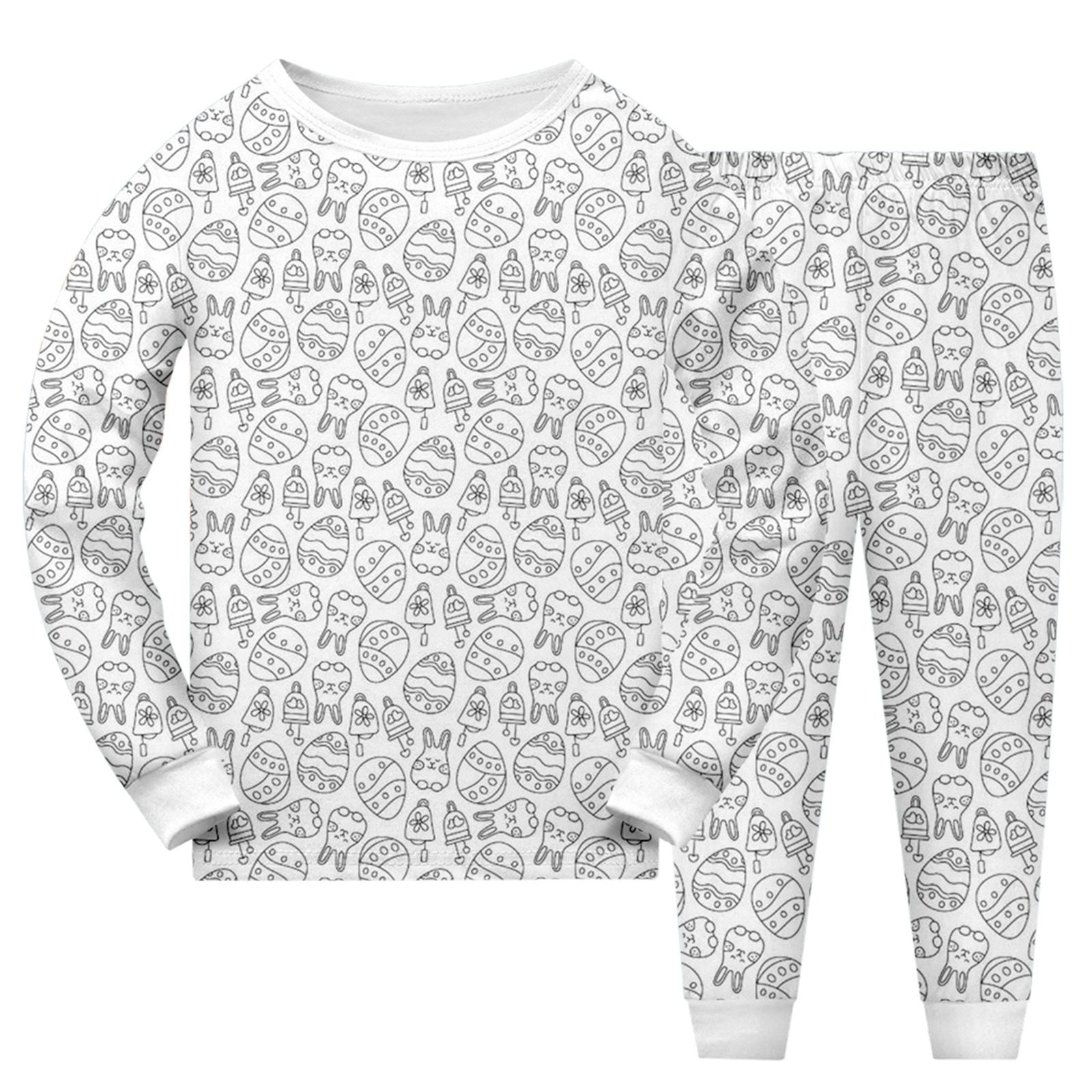 Gunia Girls Easter Outfit Kid Diy Hand Painted Homewear Set Colouring ...