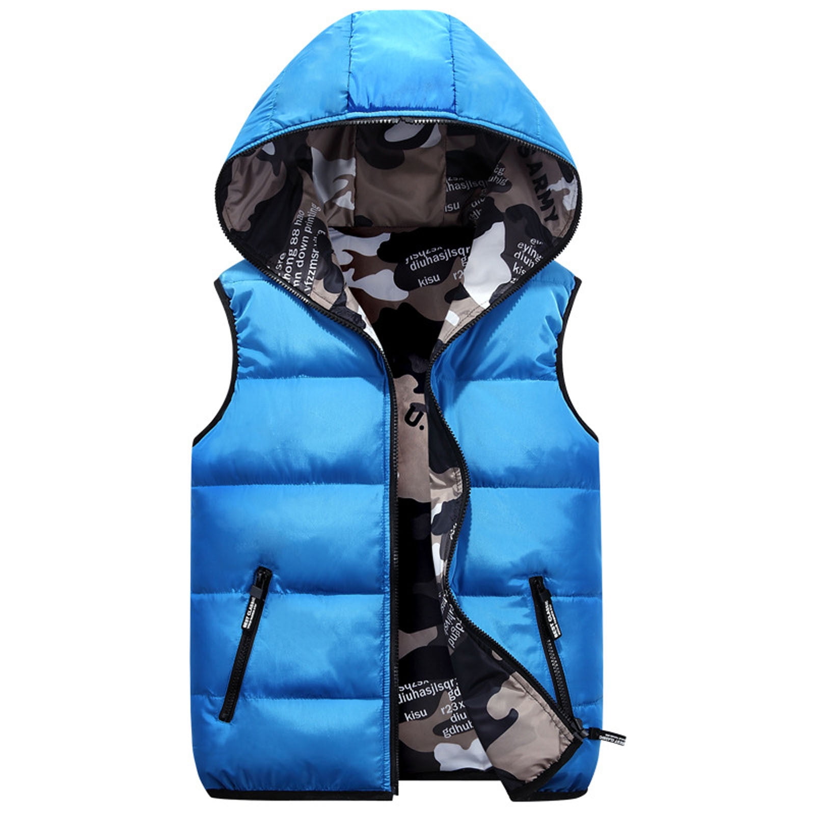Gunia Girls' Outerwear Jackets Coats Camo Puffer Down Hooded Vest ...