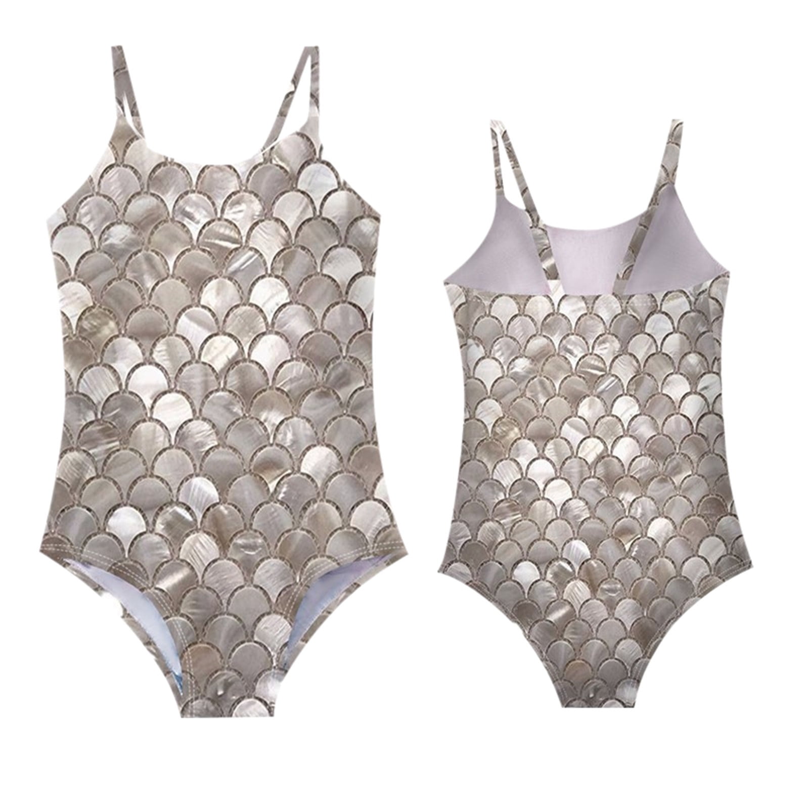 Gunia Girls Swimsuit 3D Printed Fishscale Baby Kids Swimsuit Soft ...