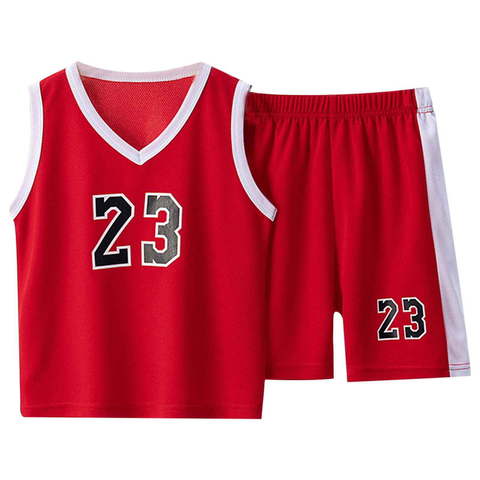 Gunia Kids Boy Outfits Basketball Suit Summer Quick Drying Sports Vest Sleeveless 2 Piece Soccer ...