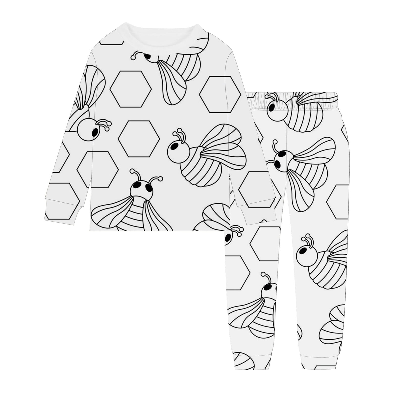 Gunia Kids Girls Clothes Set Kid Diy Hand Painted Homewear Colouring ...