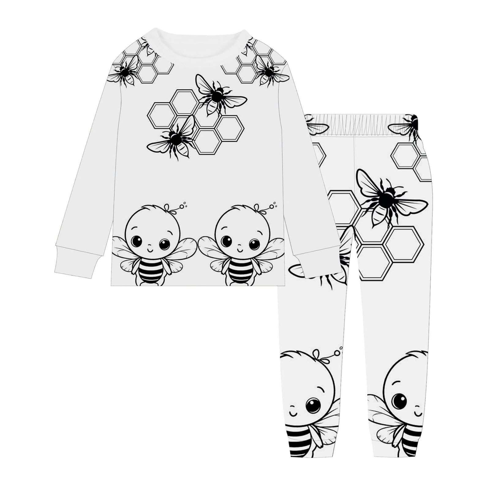 Gunia Kids Girls Clothes Set Kid Diy Hand Painted Homewear Colouring ...