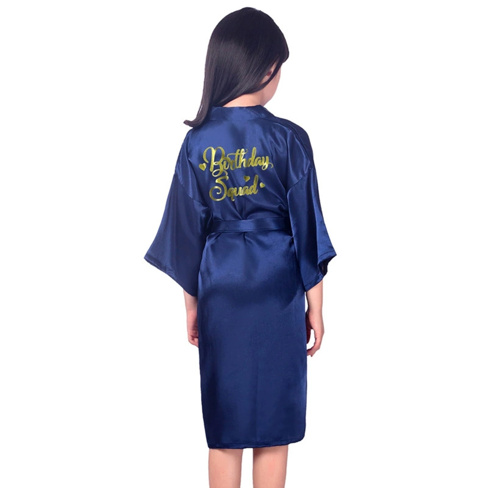 Gunia Little Girls Pajamas Silk Bathrobe Birthday Robe Kimono Robe With ...