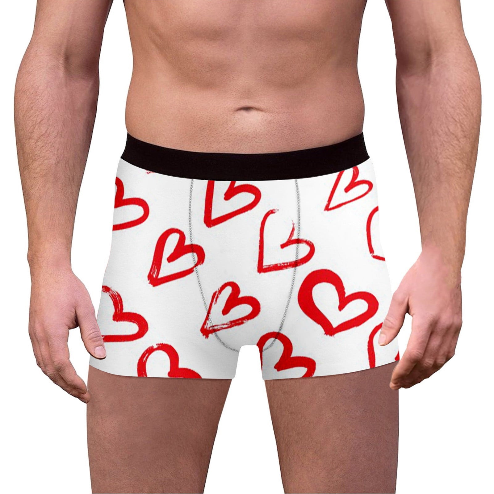 Gunia Mens Boxer Briefs Underwear Pack Heart Print Valentine's Day ...
