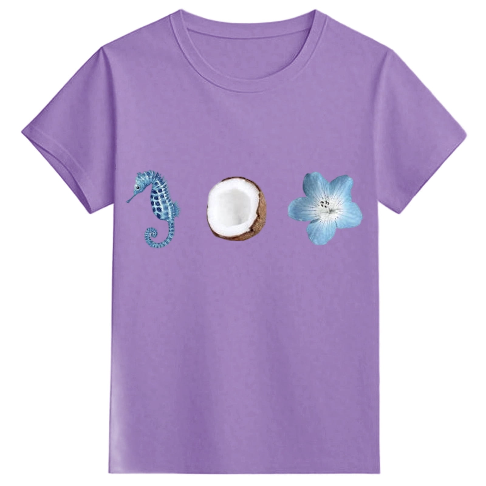 Gunia Shirts for Teens Girls Casual Short Sleeve T Shirt Ocean Animal ...