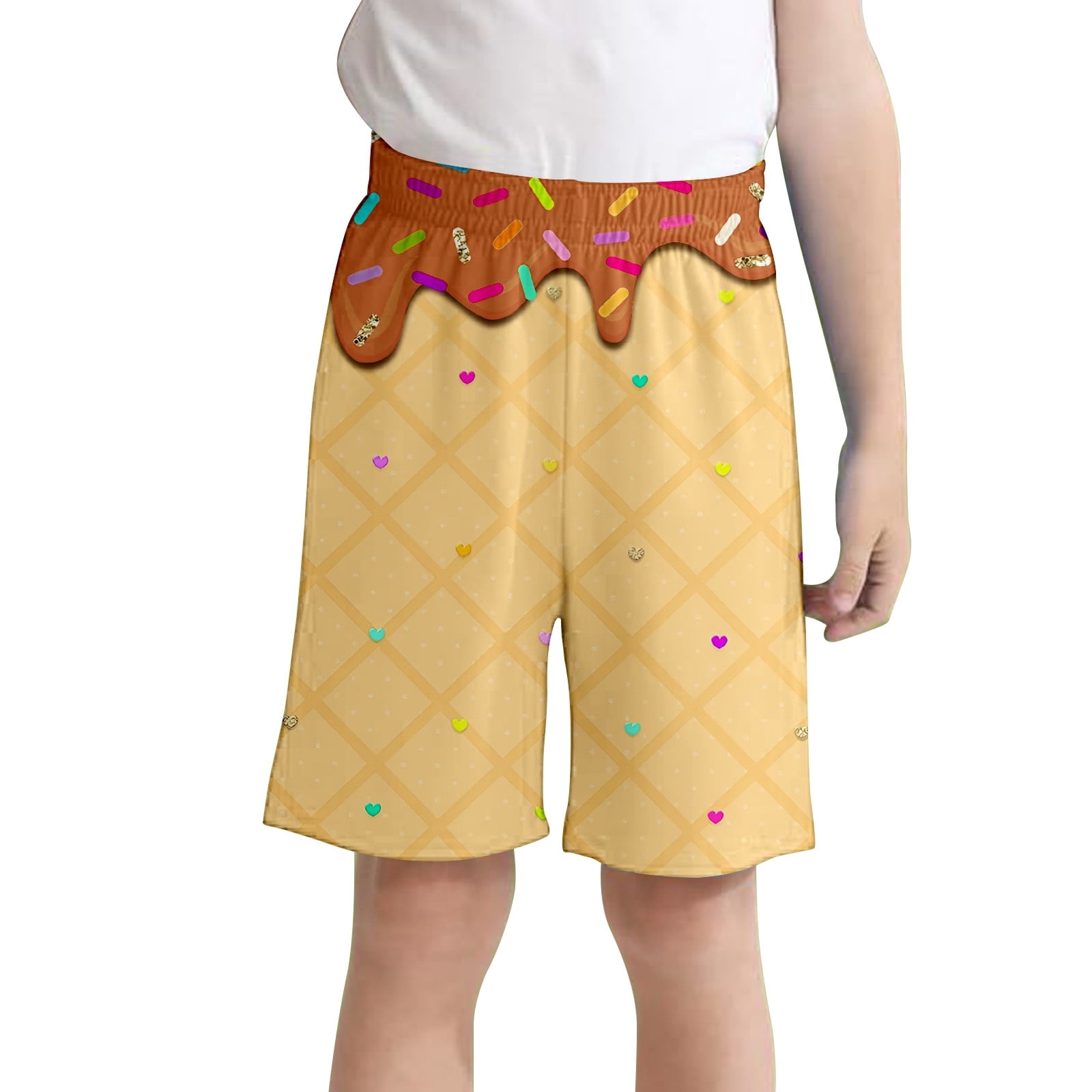 Gunia Shorts For Kids Boy,Boys Ice Cream Print Athletic Shorts Stretch ...