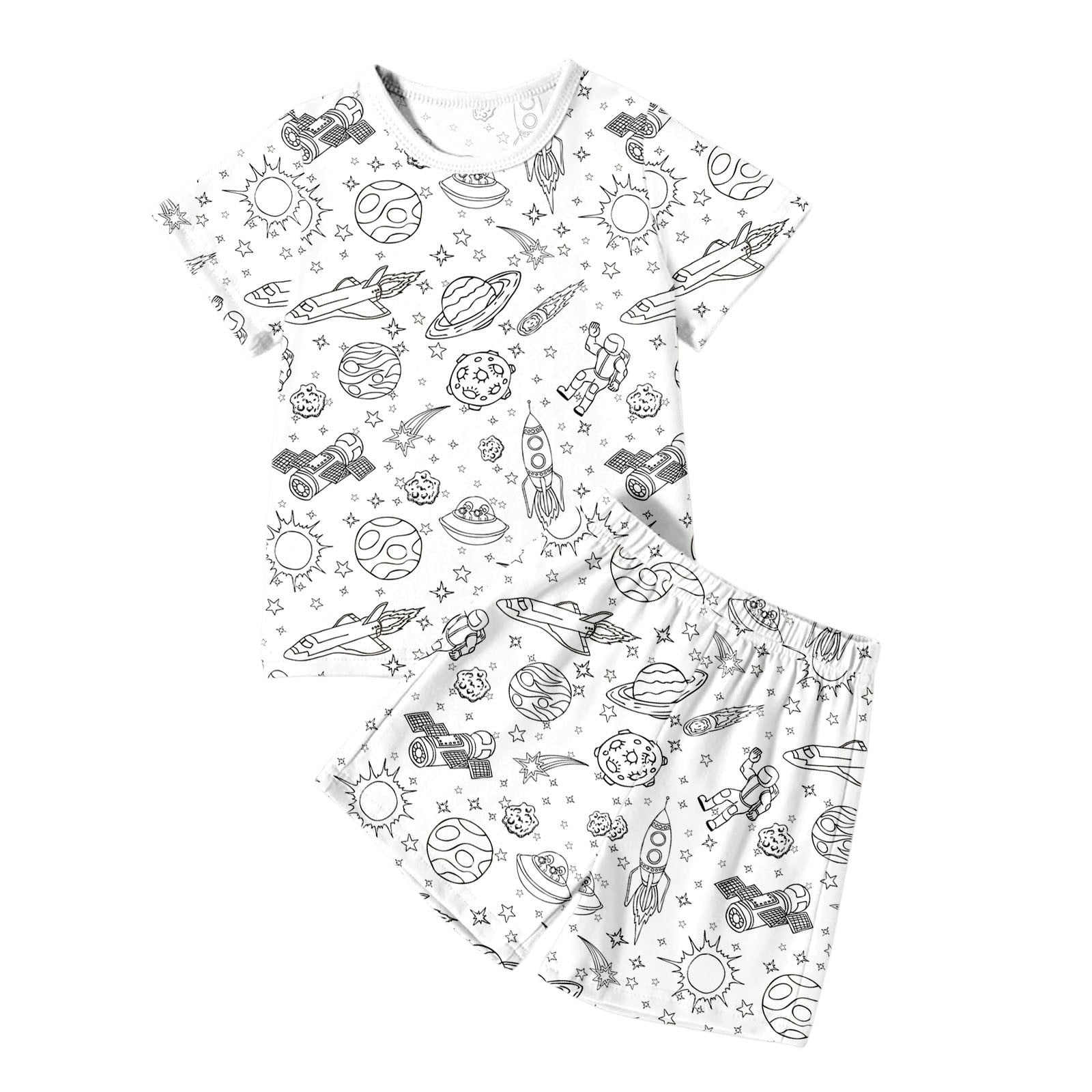 Gunia Summer Outfits For Girls,Kids Diy Hand Painted Homewear Short ...
