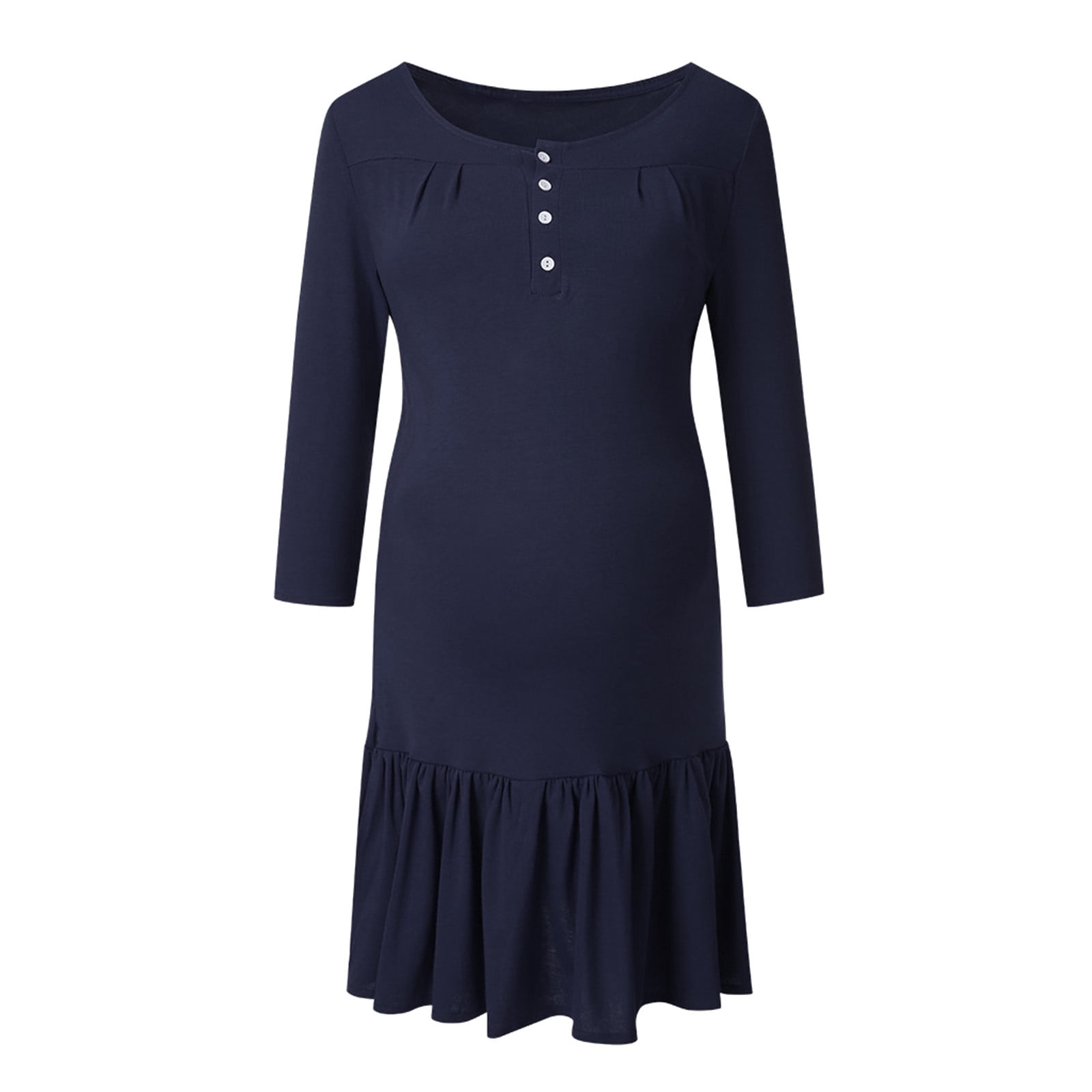 Gunia Summer Women Maternity Short Sleeve Nursied Baby Dress Nightgown ...