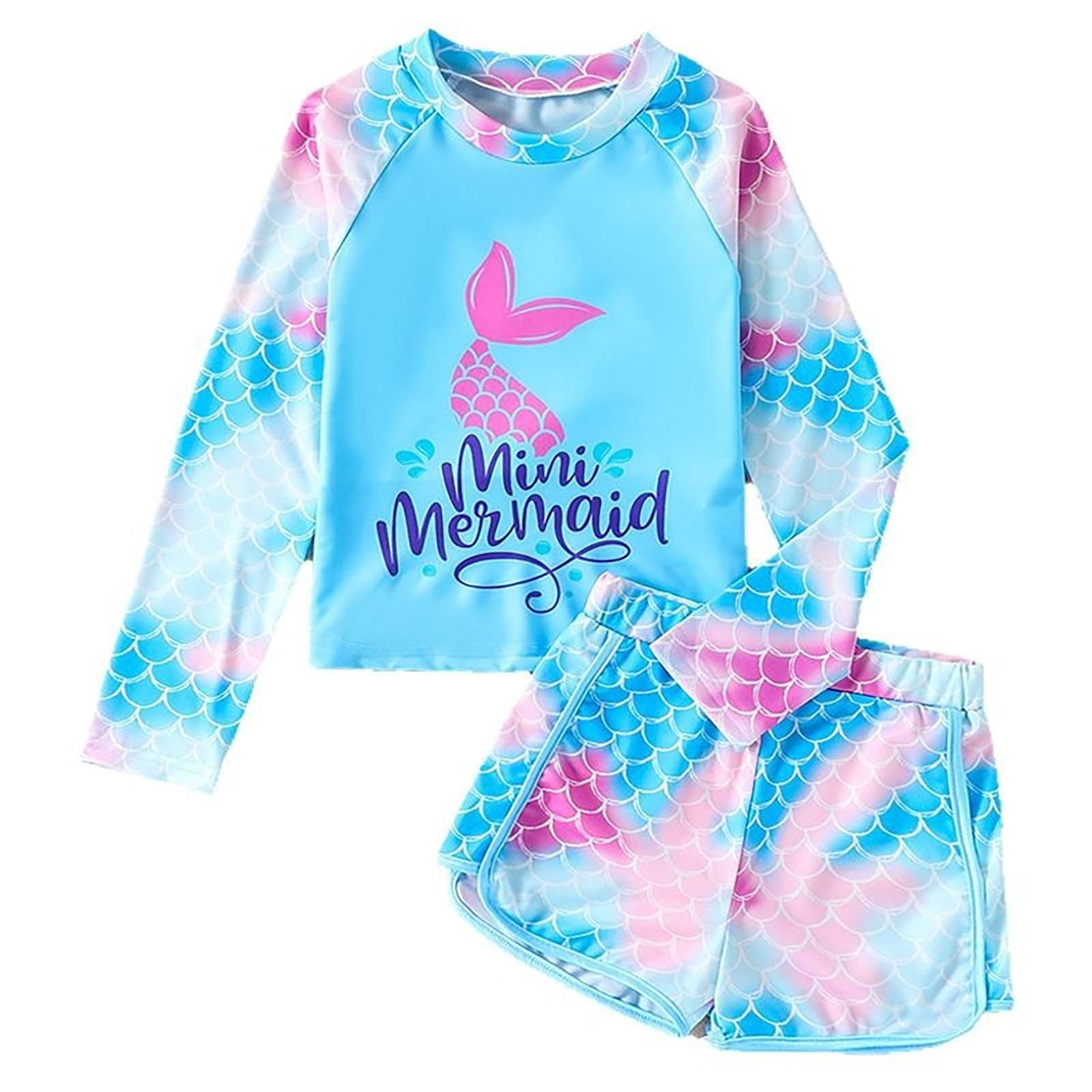Gunia Swimsuit For Kids Teen Girls Long Sleeved Long Pants Summer Dress ...