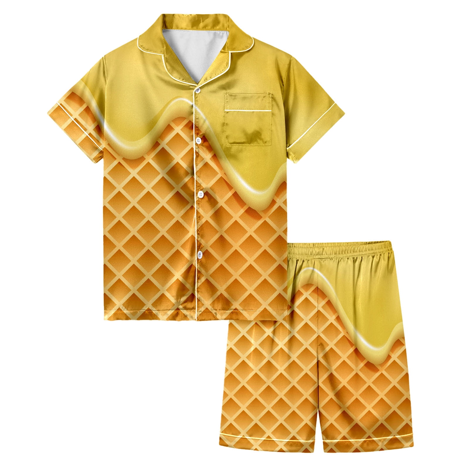 Gunia Teen Girls Outfits,2-13 Years Elastic Waist Button Down Collar ...