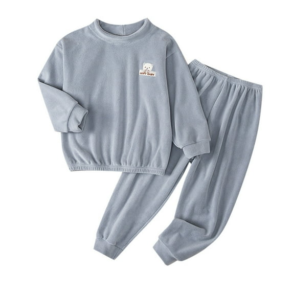 Gunia Toddler Girl Pajamas Solid Color Children Hoodie Set With Thick ...