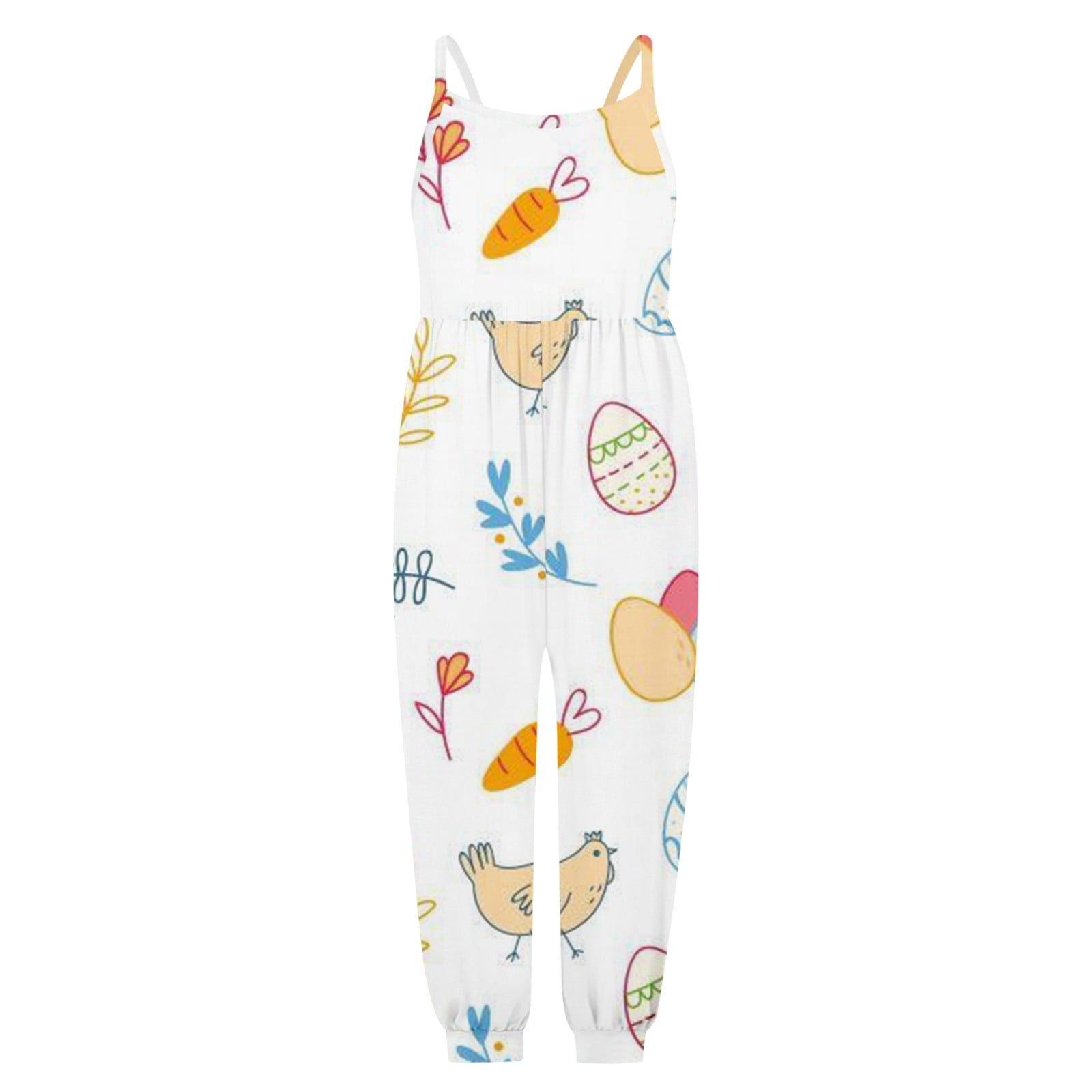 Gunia Toddler Girls Easter Jumpsuit Outfits Kids One Piece Floral ...