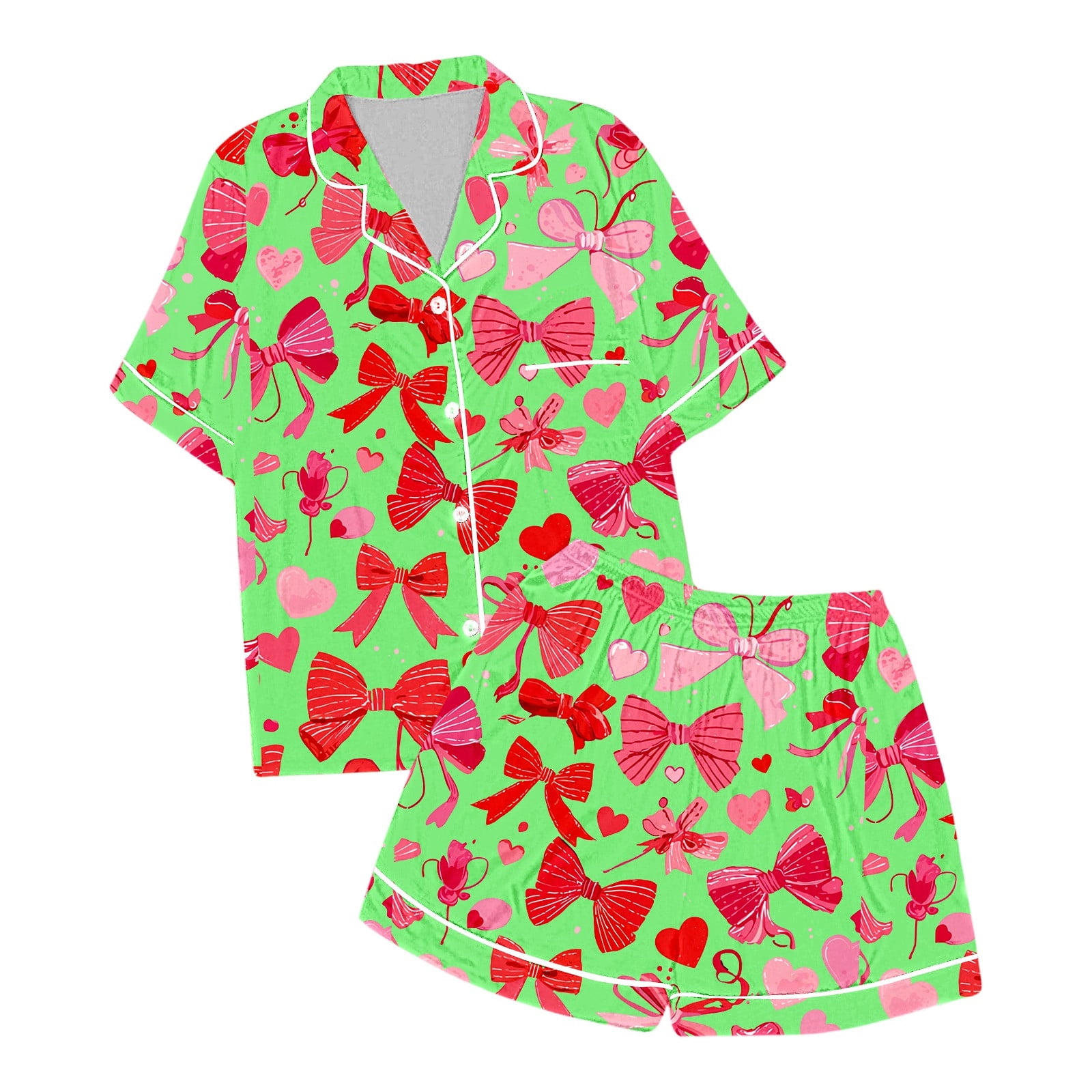 Gunia Toddler Girls Short Set Outfit Casual Bow Tie Printed Pajamas ...