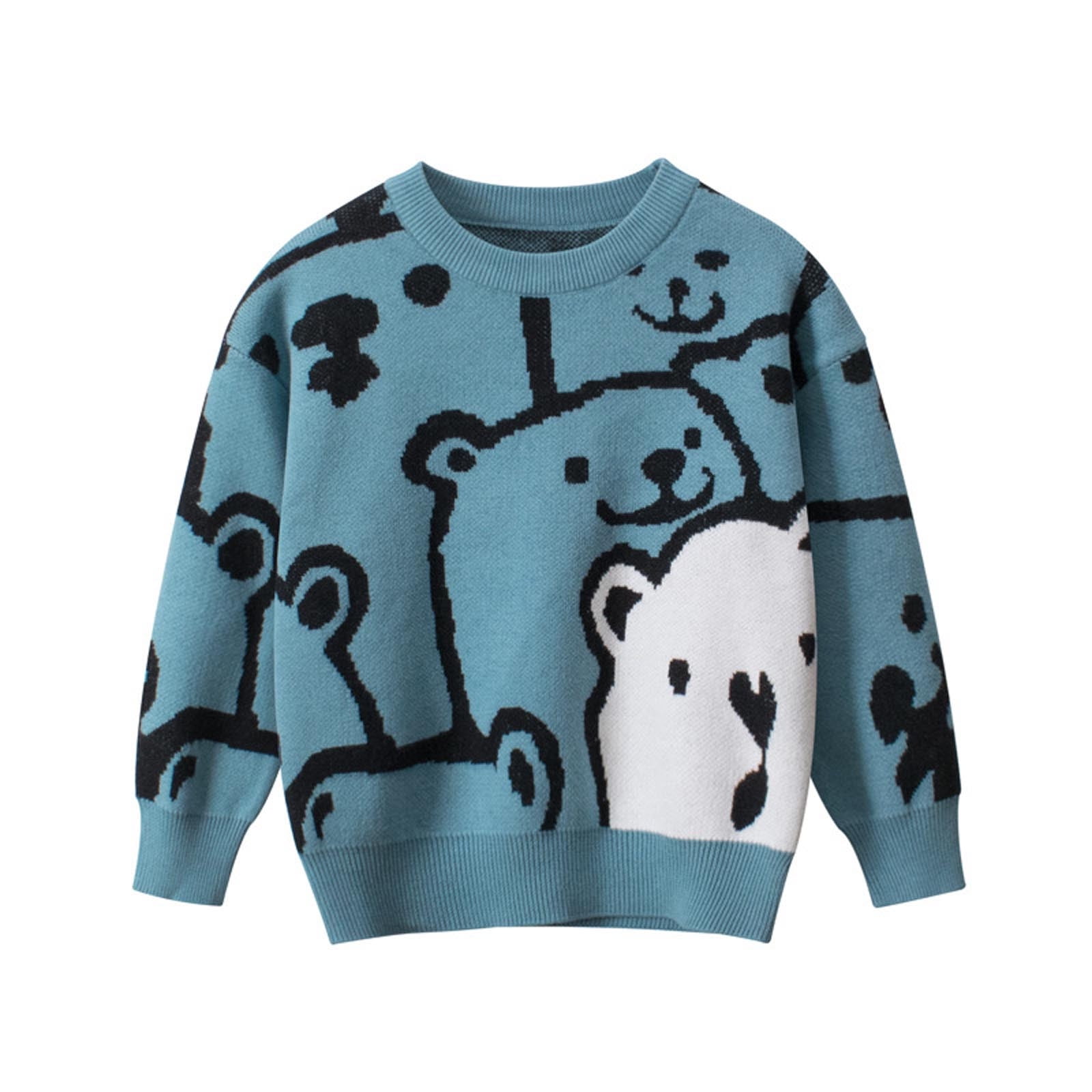 Gunia Toddler Sweater For Boys Girls Knit Cute Cartoon Crew Neck ...