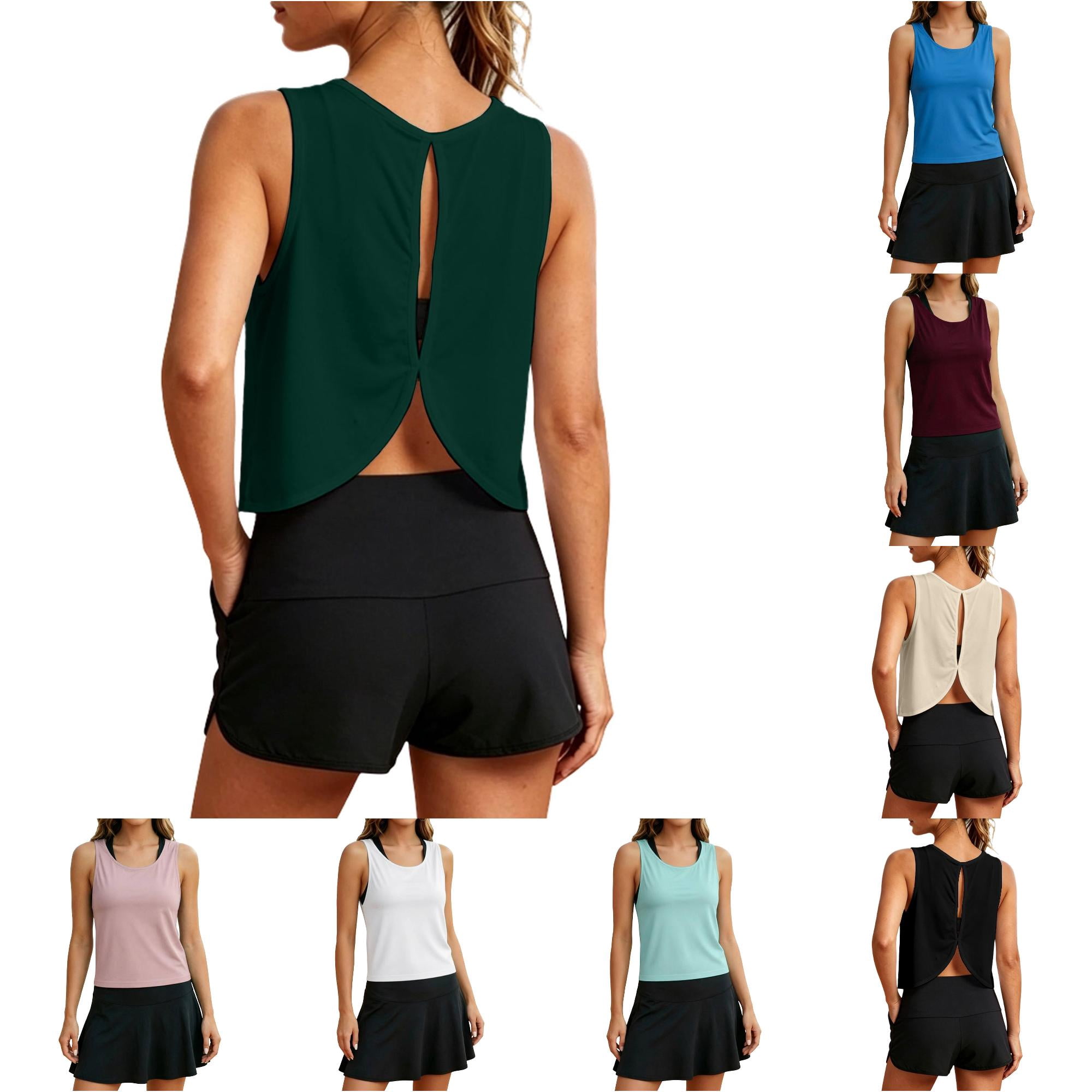 Gunia Women'S Tank Tops Yoga Tank Hollow Back Workout Shirts Running ...
