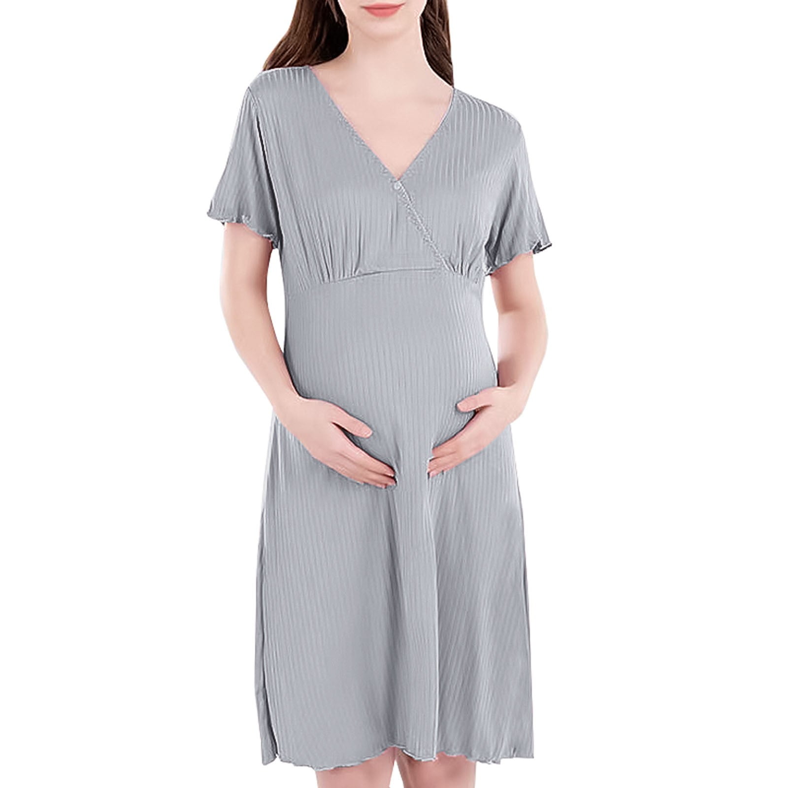 Gunia Womens Maternity Dress Short Sleeved Breastfeeding Dress No Wear Bra Go Out Postpartum ...