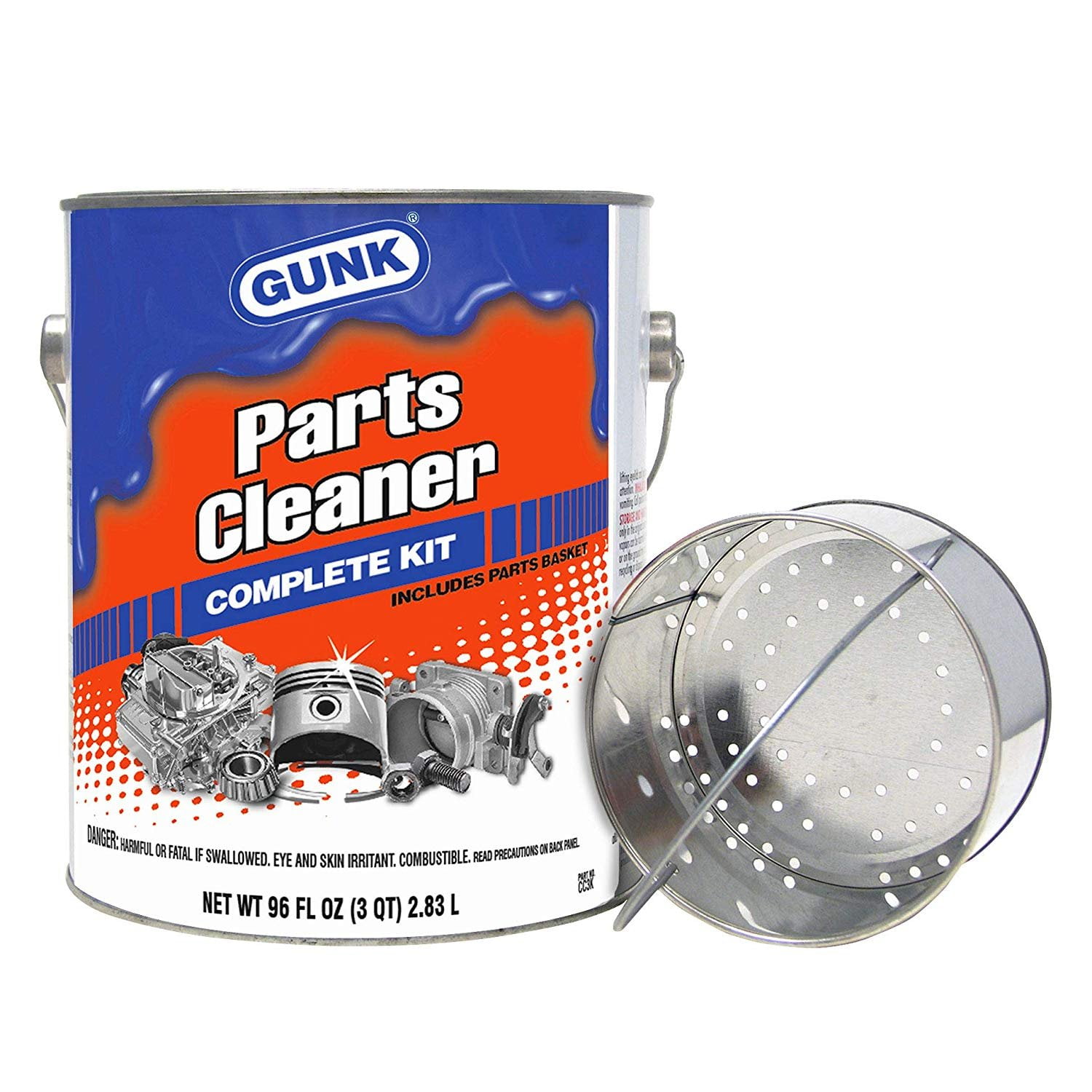 Gunk CC3K Engine & Carburetor Parts Cleaner Kit with Drip Basket - 96 ...