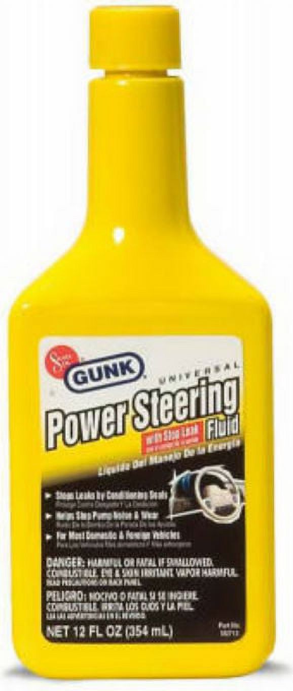 Gunk M2713 Universal Power Steering Fluid with Stop Leak, 12 Oz, Each ...