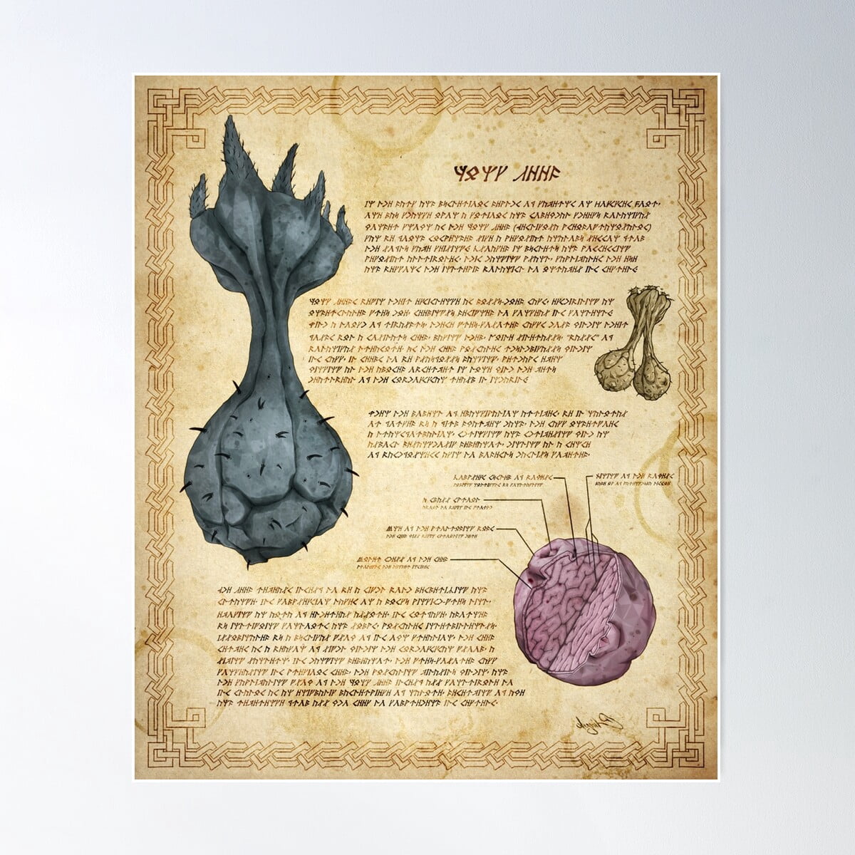 Gunk Seed Poster Wall Art, Modern Wall Decor For Living Room Bedroom ...