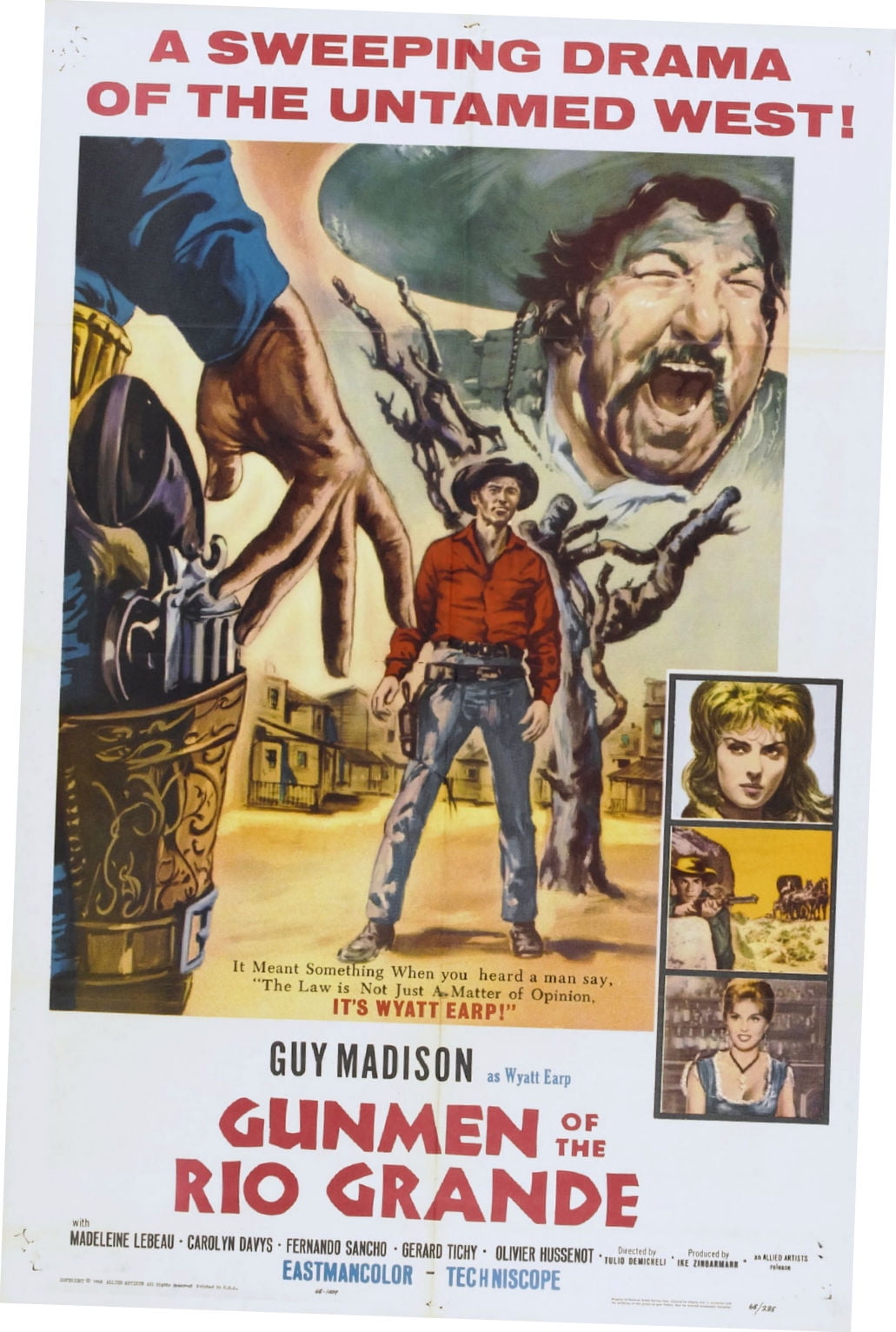 Gunmen Of The Rio Grande Movie poster Metal Sign Art Print 8x12 Square ...