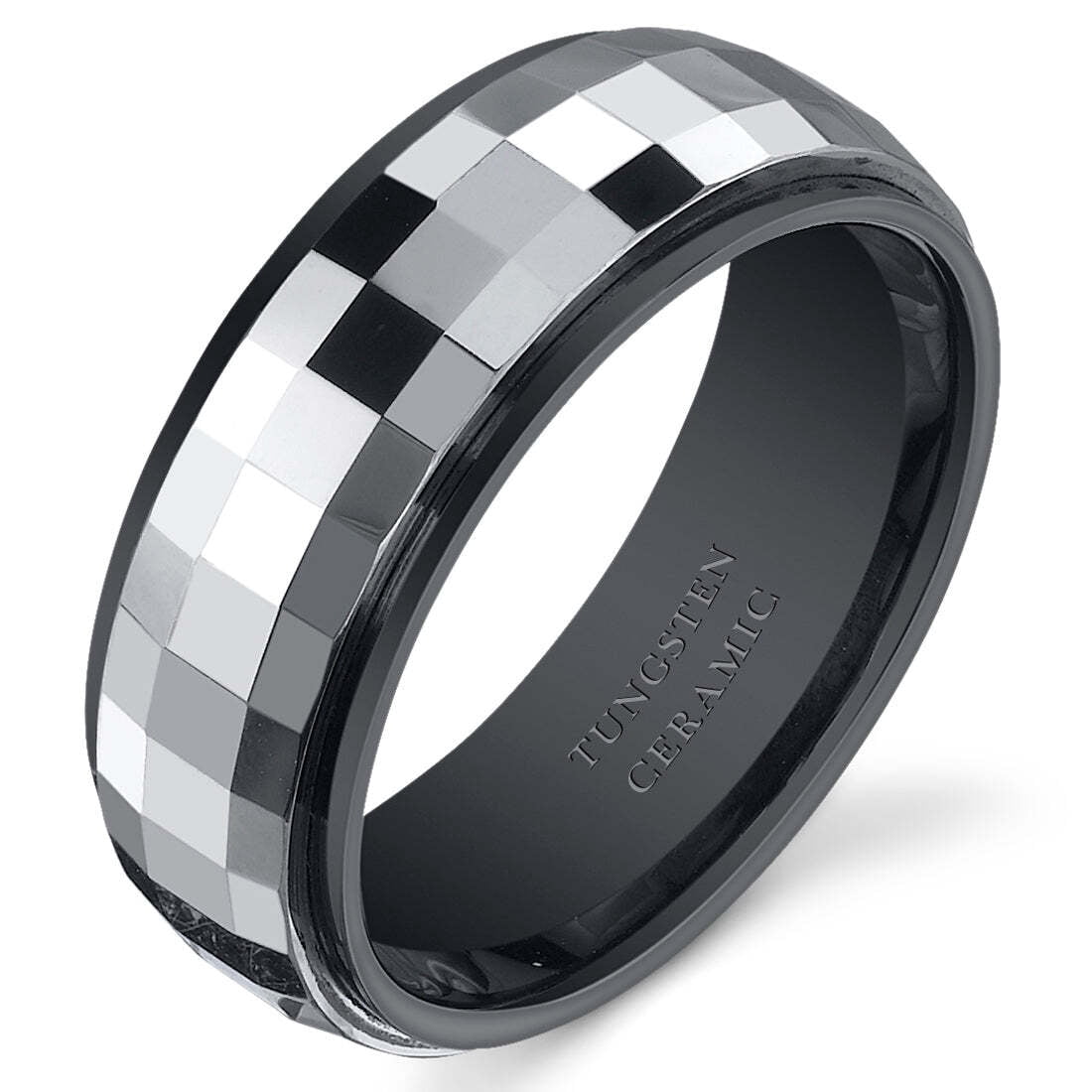 Gunmetal Color 8mm Mens Tungsten Ceramic Band Size 12.5 - Walmart.com