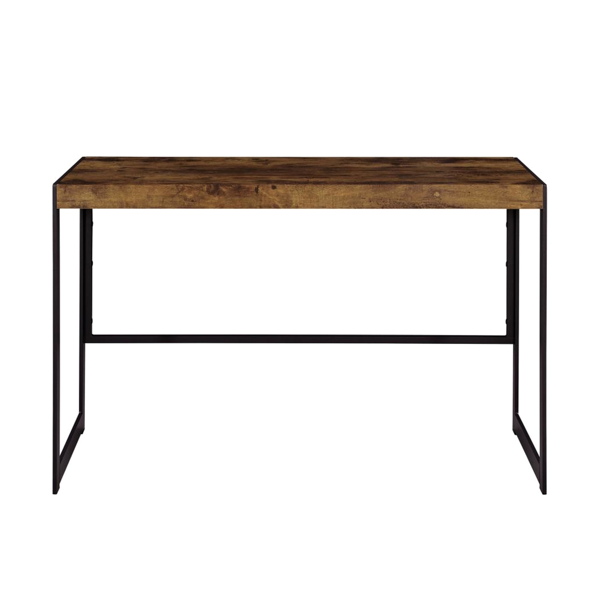 Gunmetal Metal Desk With Antique Nutmeg Laminate Top - Modern Office ...