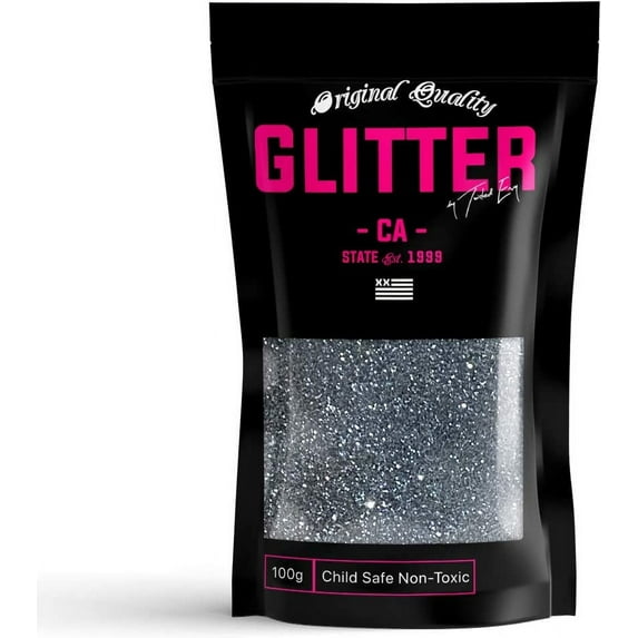 Gunmetal Silver Gray Premium Glitter Multi Purpose Dust Powder 100g / 3 ...