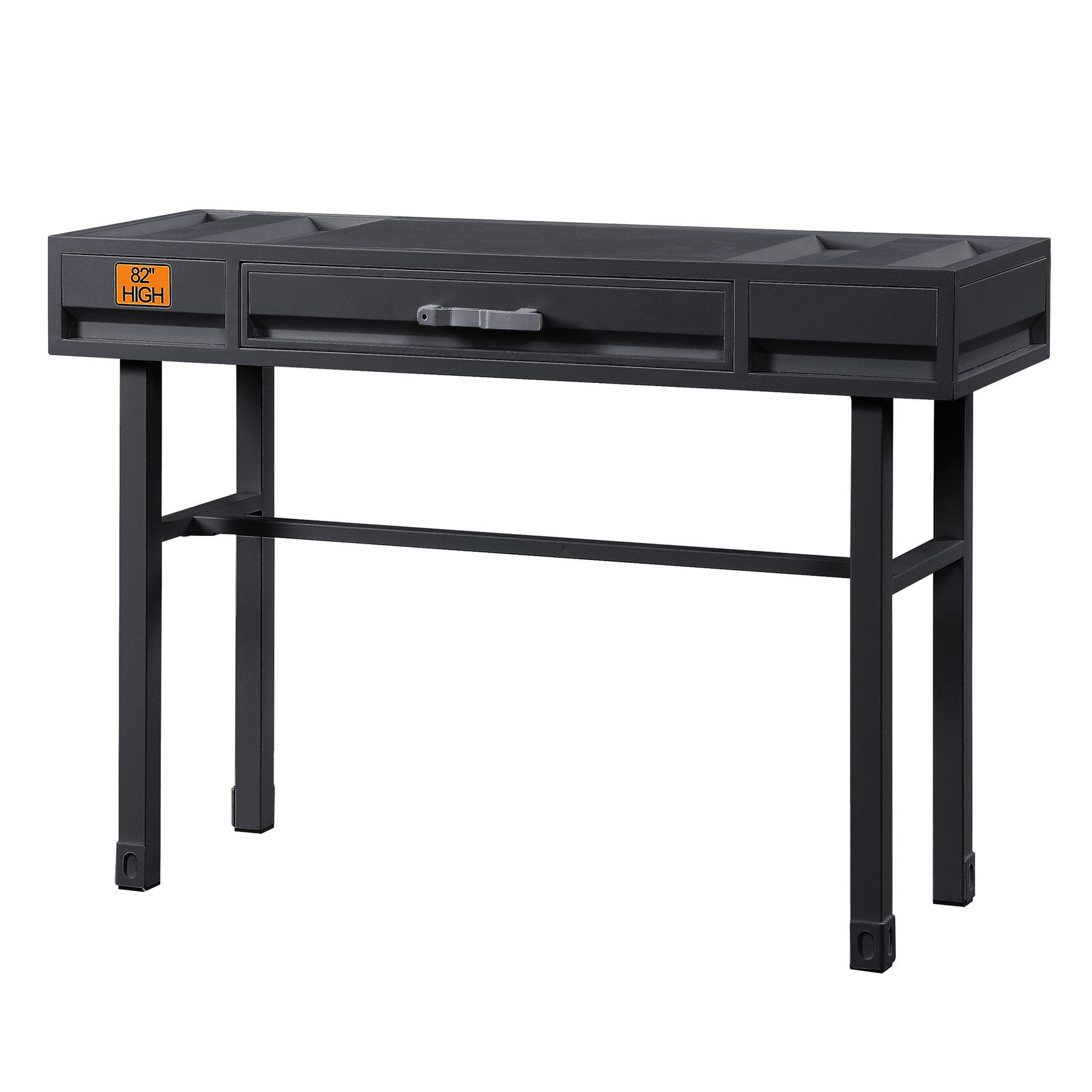 Gunmetal wood - metal writing desk / Offers unconventional design for ...