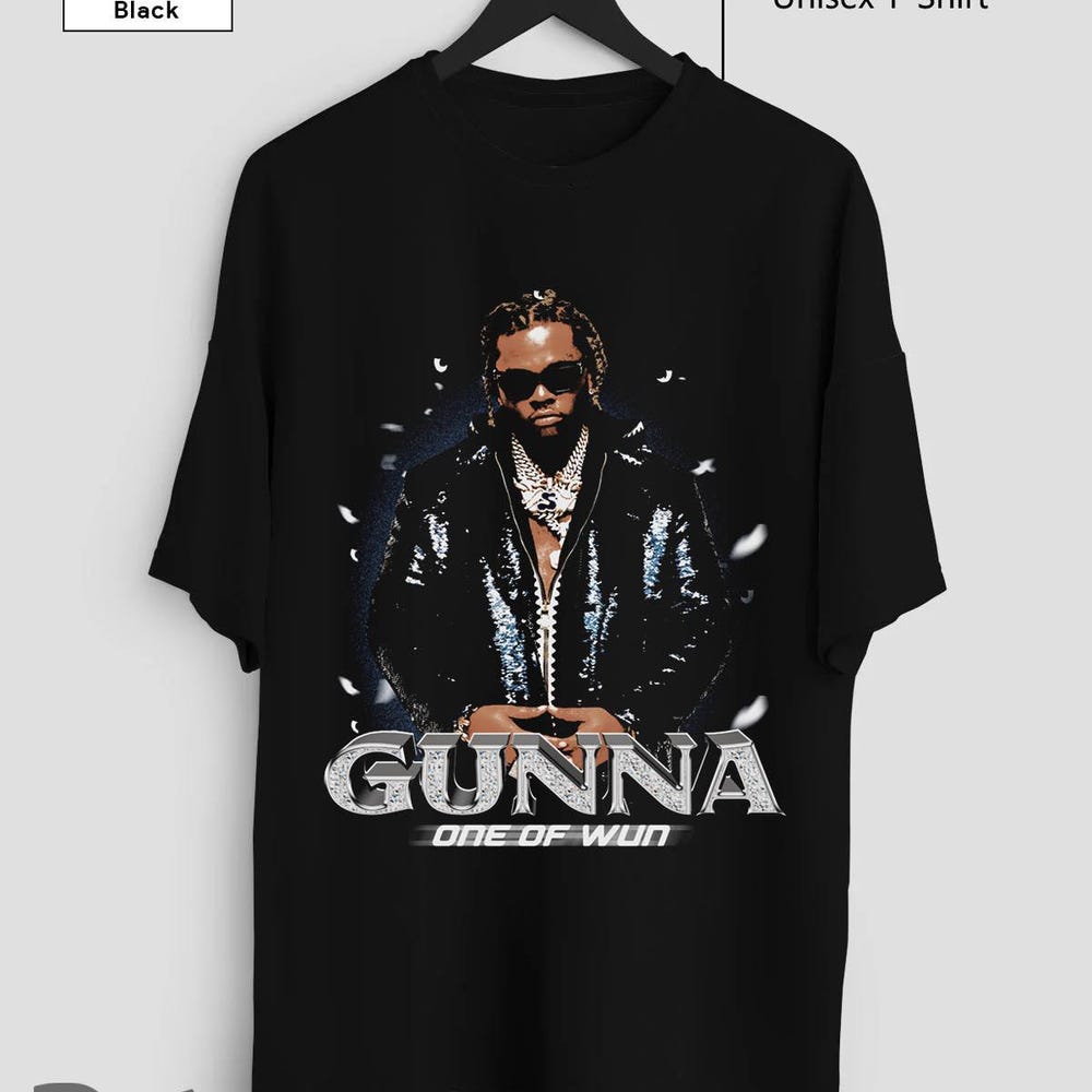 Gunna T Shirt, Gunna One Of Wun Shirt, Rap Hip Hop Music Merch, Bootleg ...