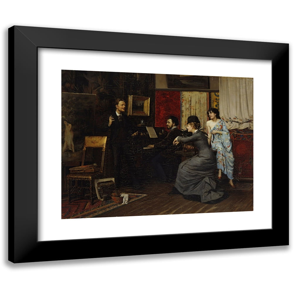 Gunnar Berndtson 14x12 Black Modern Framed Museum Art Print Titled ...