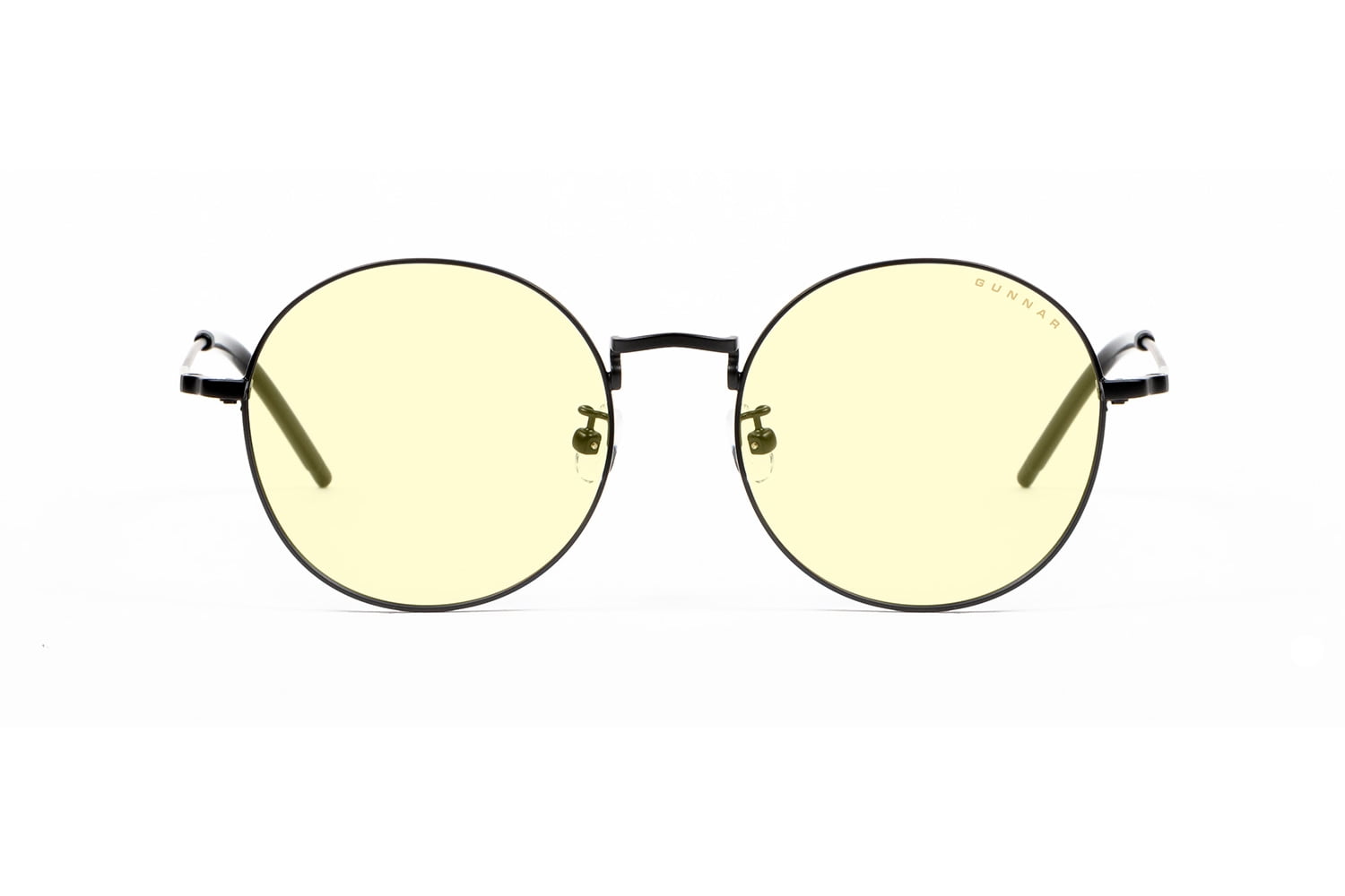 Gunnar Ellipse Onyx Frame Round Blue Light Blocking Focus Amber Lens ...