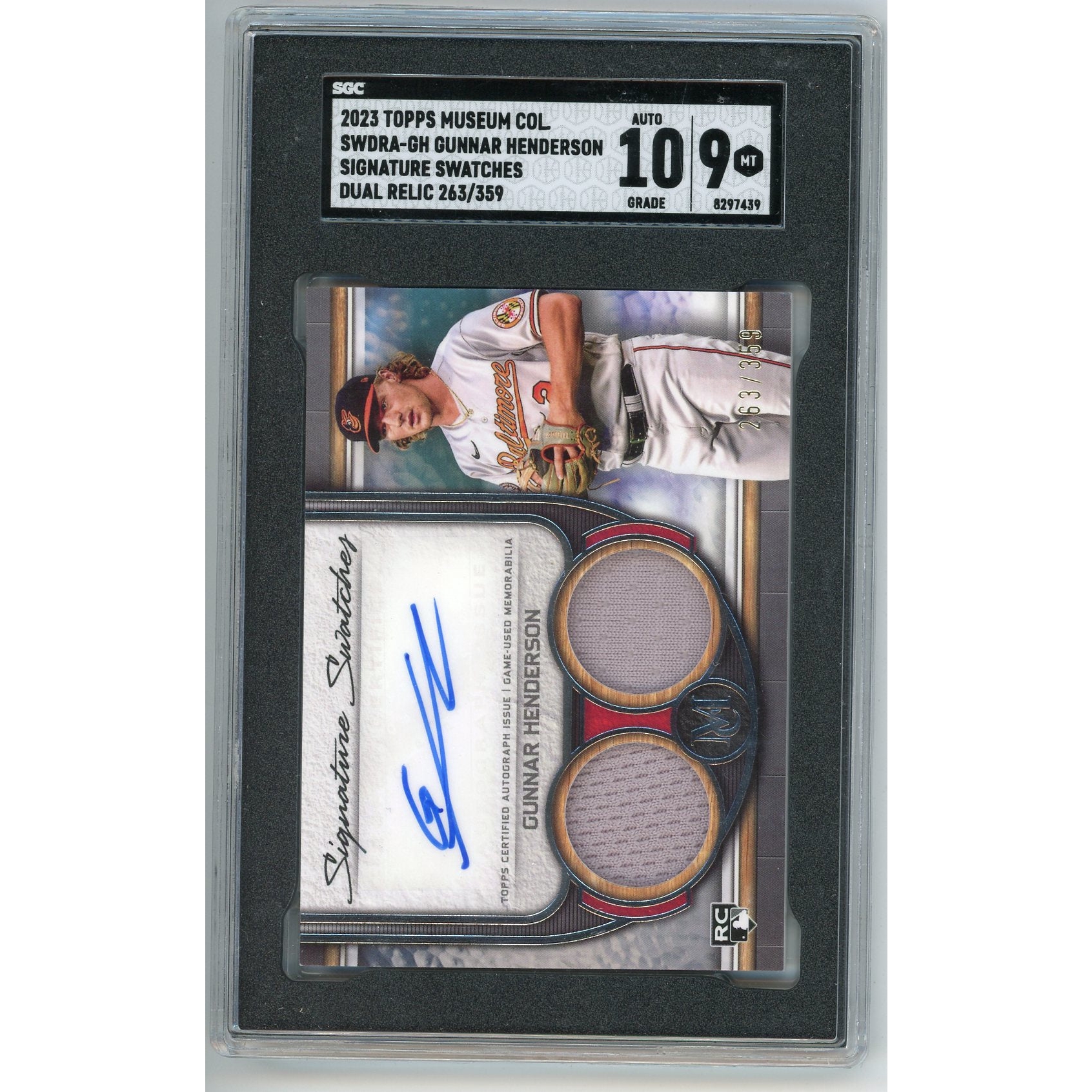 Gunnar Henderson 2023 Topps Museum Signature Swatches Dual Relic #SWDRA ...