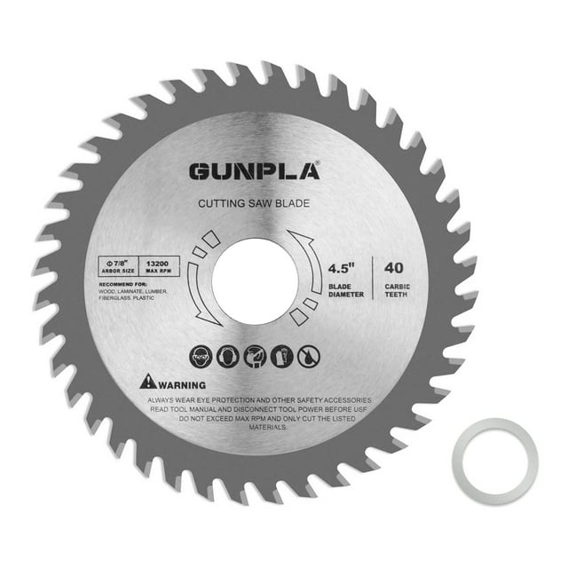 Gunpla 4-1/2 inch (115mm) Circular Saw Blade Alloy Steel Tooth Wood ...
