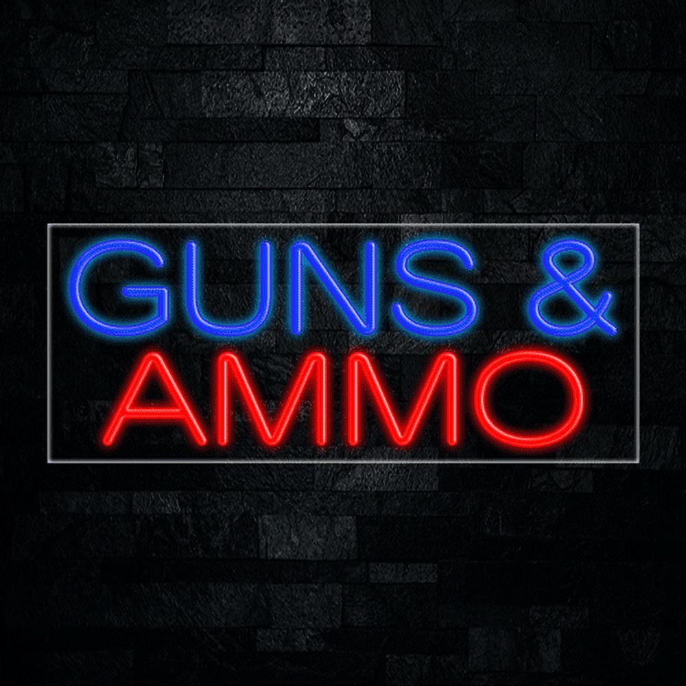 Guns & Ammo LED Neon Sign 30"L x 12"H #31418 - Walmart.com