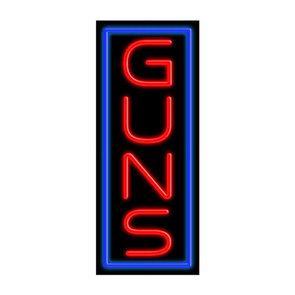 Guns-Glass Neon Sign Made in USA - Walmart.com
