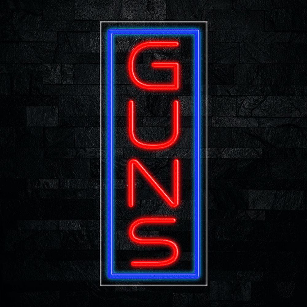 Guns LED Neon Sign 12"L x 30"H #31566 - Walmart.com