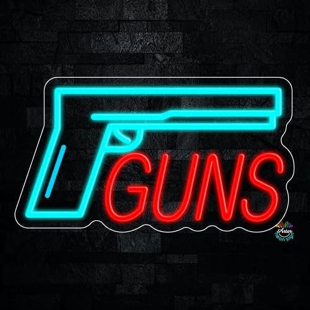 Guns LED Neon Sign 18"L x 10"H #32346 - Walmart.com