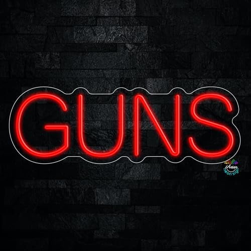 Guns LED Neon Sign 24"L x 8"H #32344 - Walmart.com
