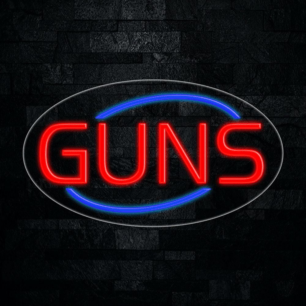 Guns LED Neon Sign 28"L x 16"H #34218 - Walmart.com