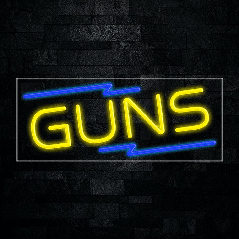 Guns-LED Neon Sign 30"L x 12"H #30807 - Walmart.com