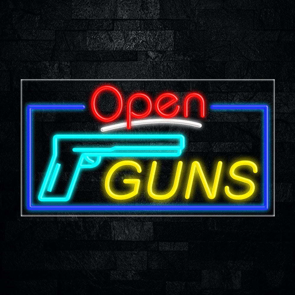 Guns LED Neon Sign 33"L x 18"H #35517 - Walmart.com