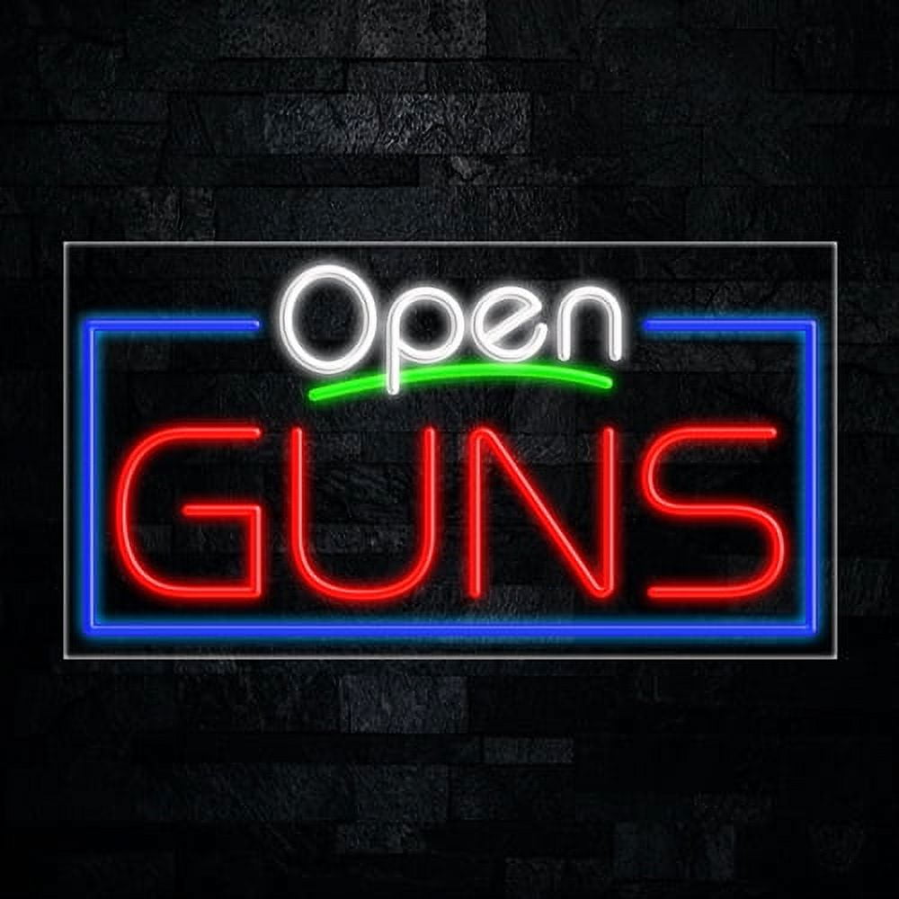 Guns LED Neon Sign 33"L x 18"H #35745 - Walmart.com